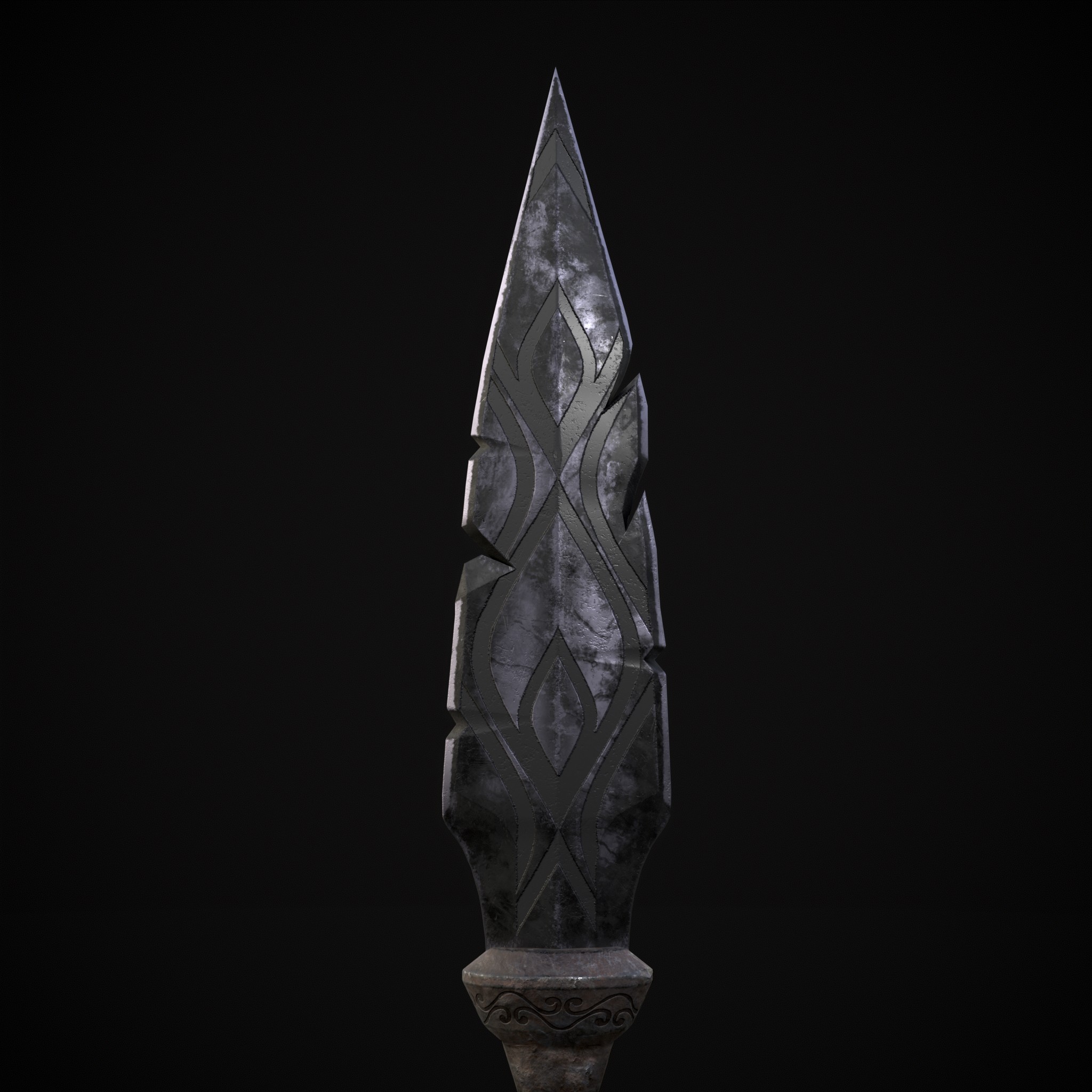 Medieval Spear Point Throwing Knife - 3D Model by Get Dead Entertainment