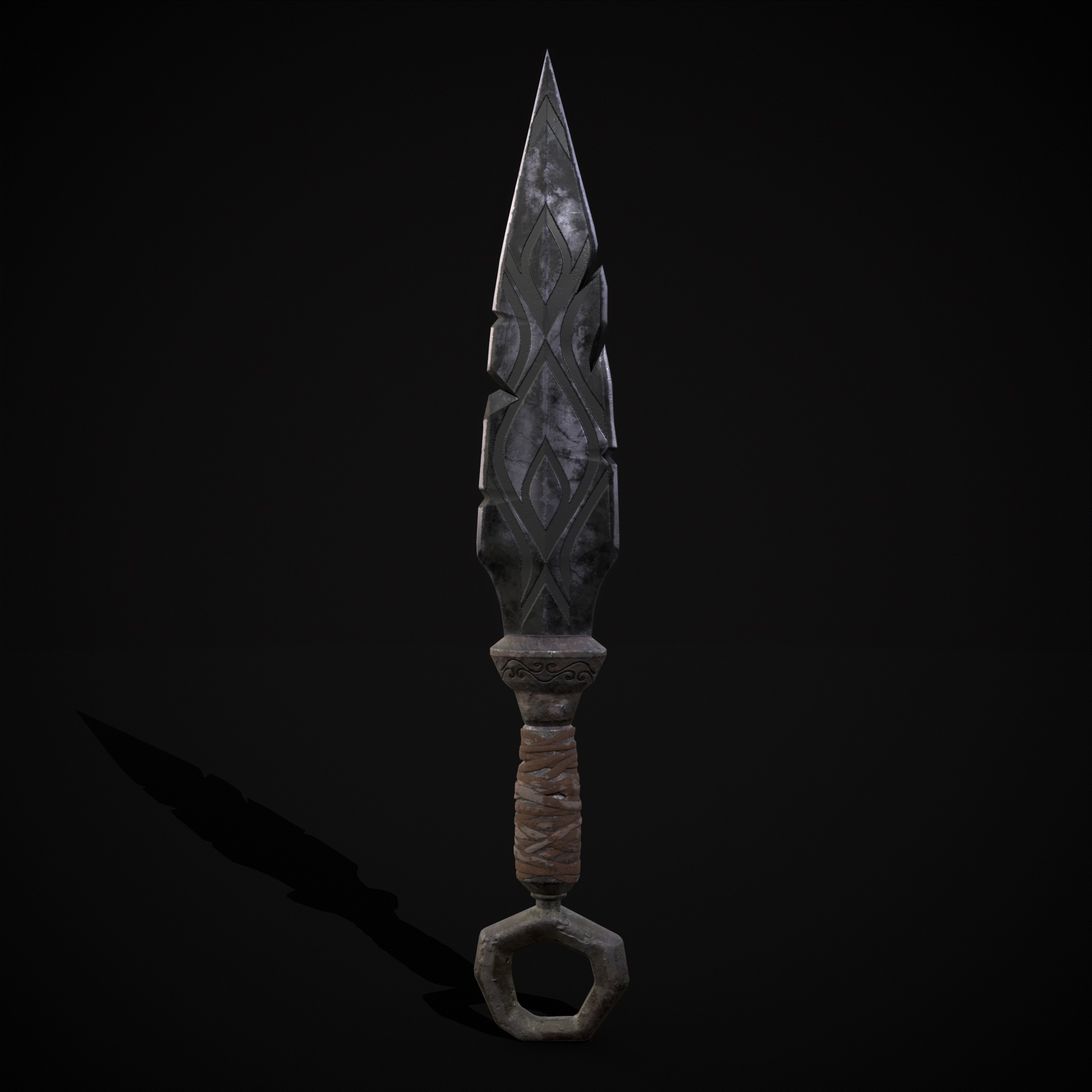 Medieval Spear Point Throwing Knife - 3D Model by Get Dead Entertainment