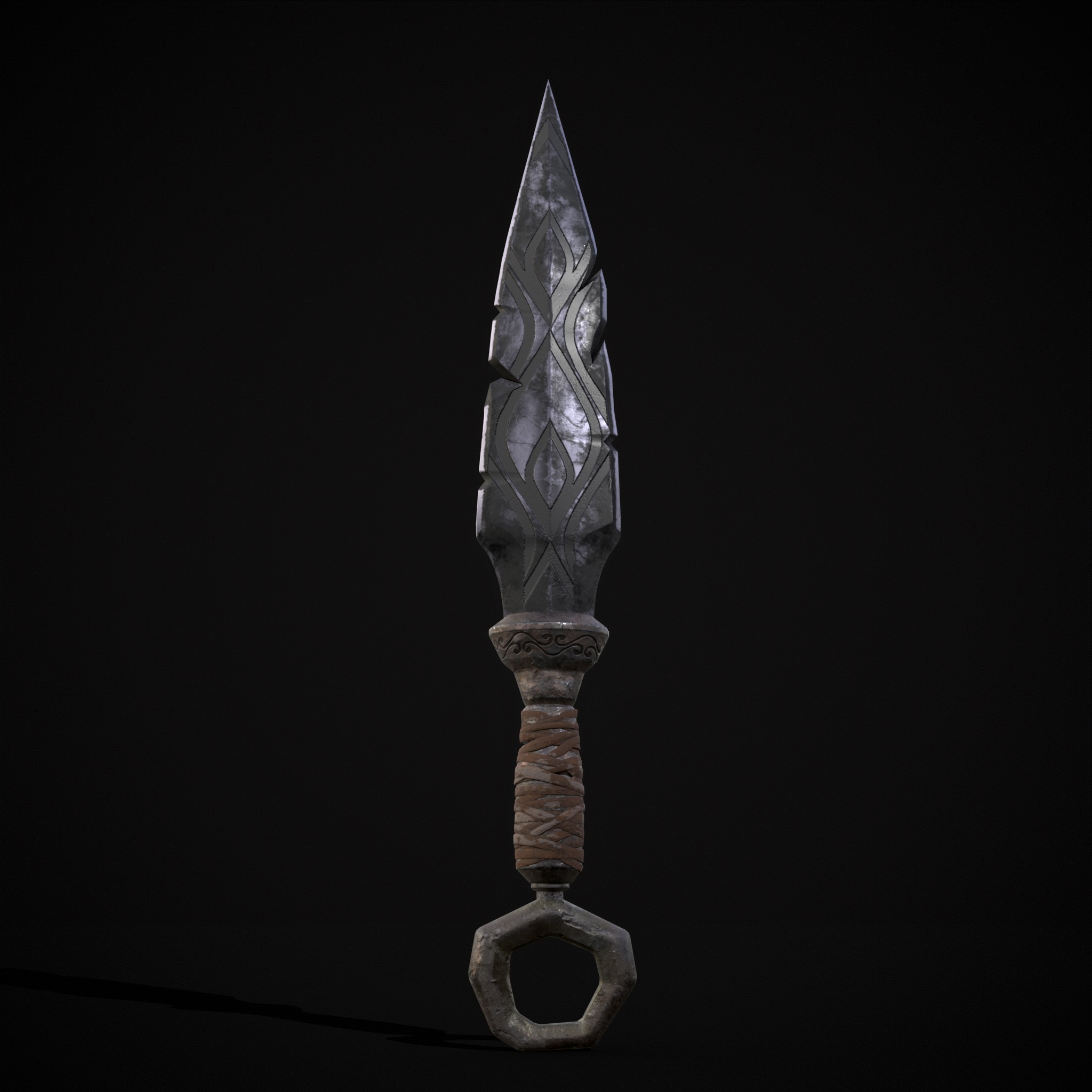 Medieval Spear Point Throwing Knife - 3D Model by Get Dead Entertainment