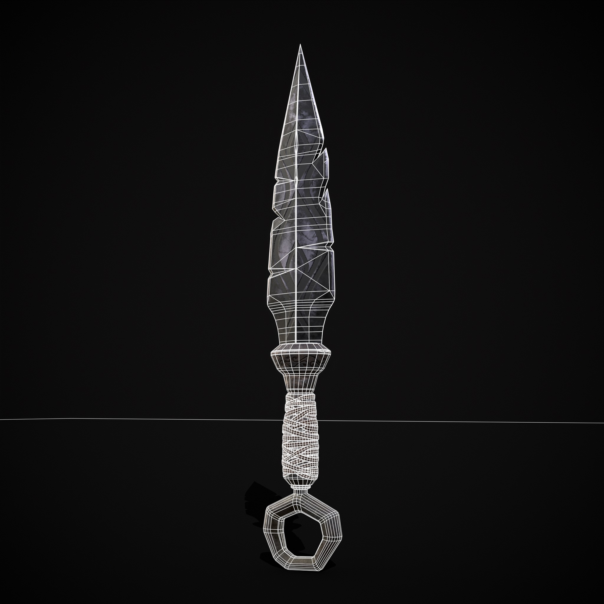 Medieval Spear Point Throwing Knife - 3D Model by Get Dead Entertainment