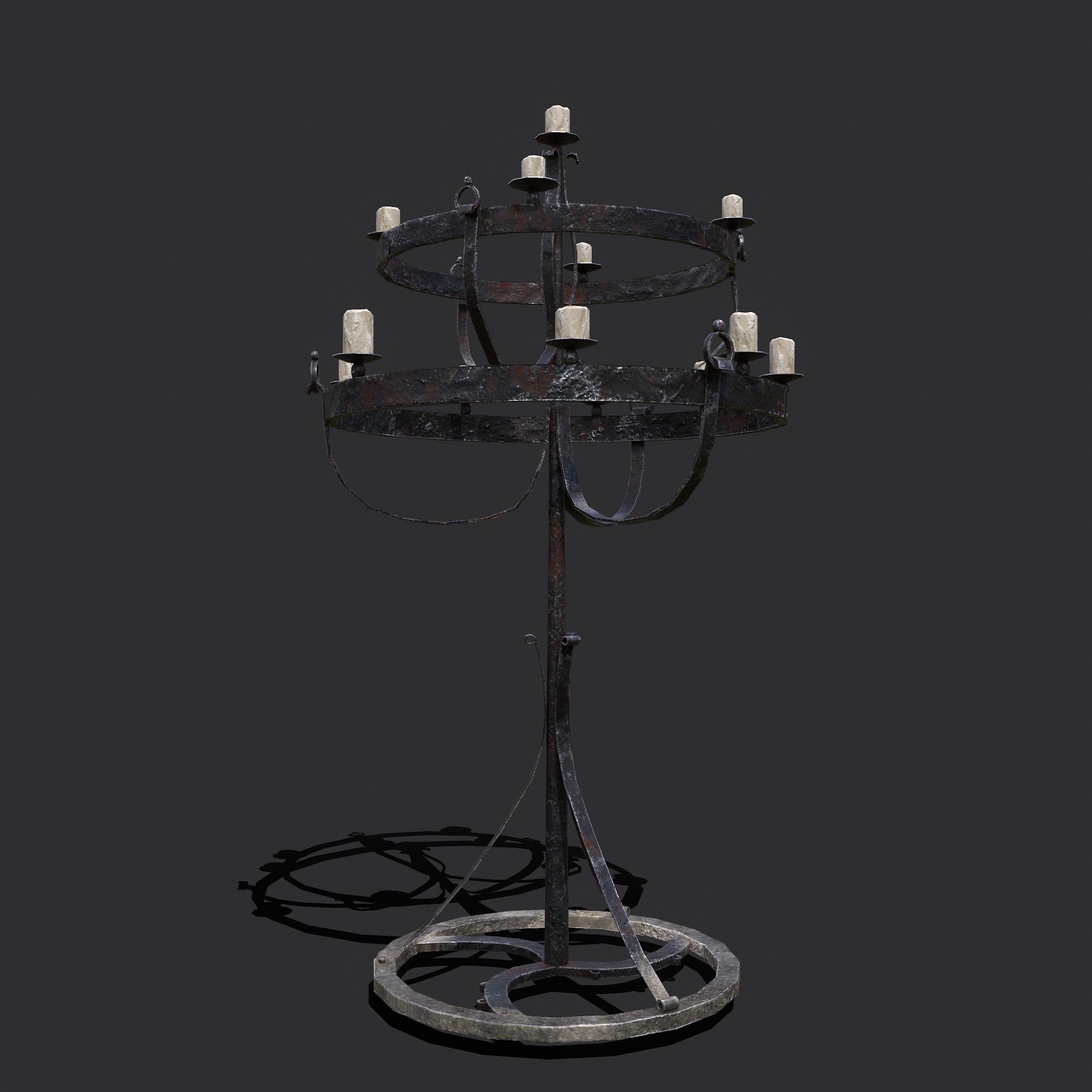 Medieval Standing Chandelier - 3D Model by Get Dead Entertainment