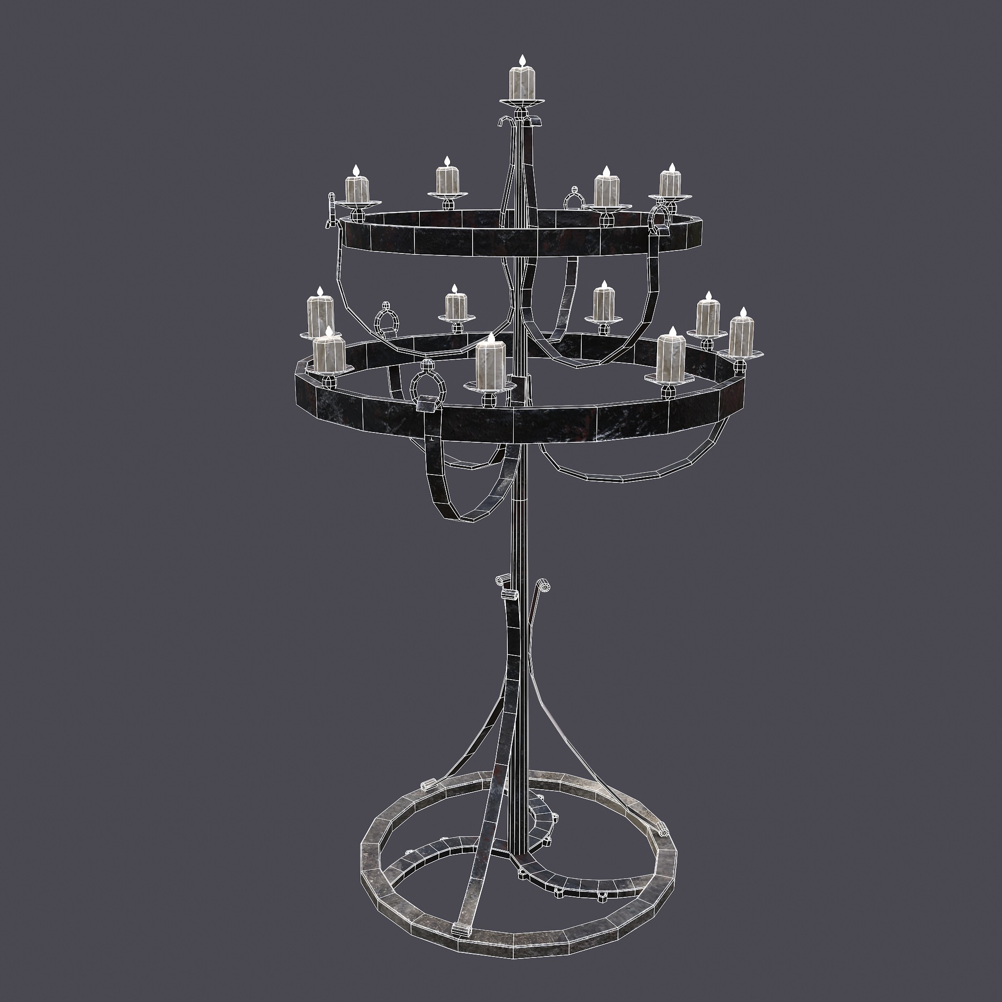 Medieval Standing Chandelier - 3D Model by Get Dead Entertainment