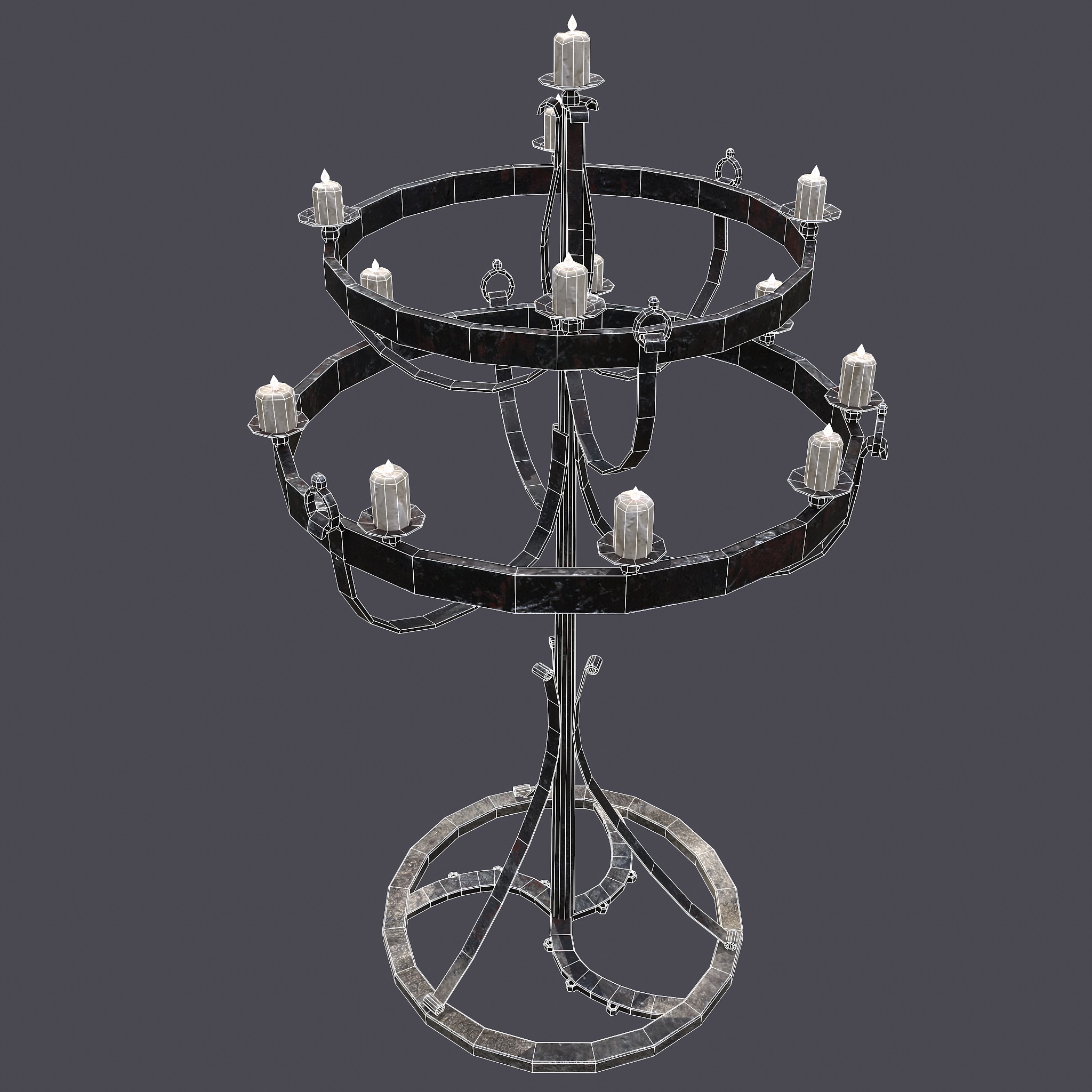 Medieval Standing Chandelier - 3D Model by Get Dead Entertainment