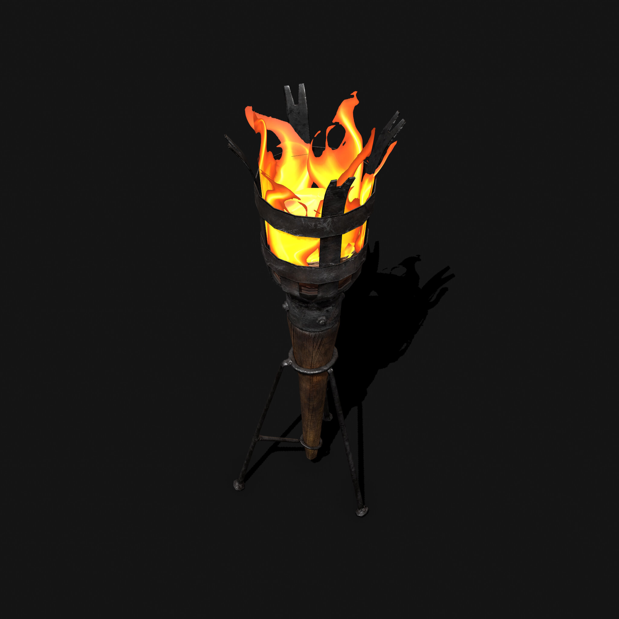 Medieval Standing Torch - 3D Model by Get Dead Entertainment