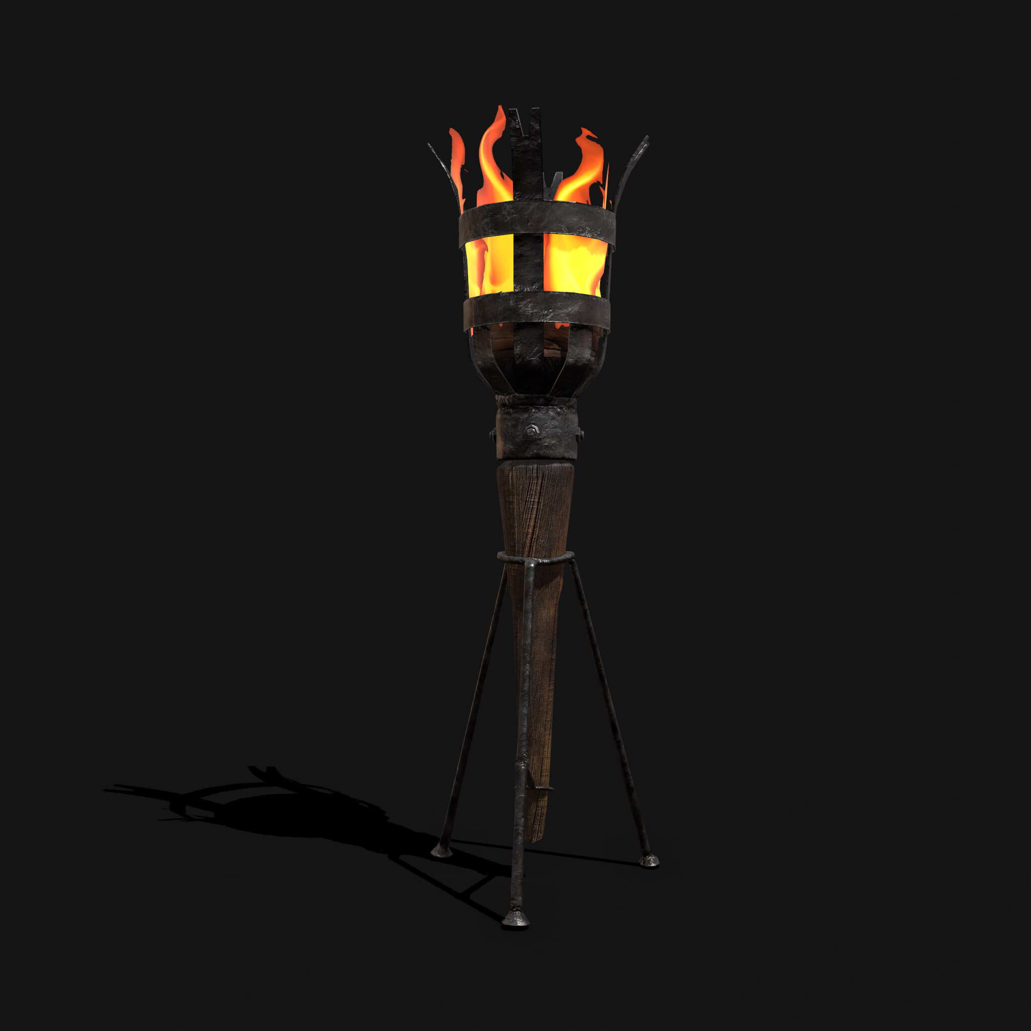 Medieval Standing Torch - 3D Model by Get Dead Entertainment