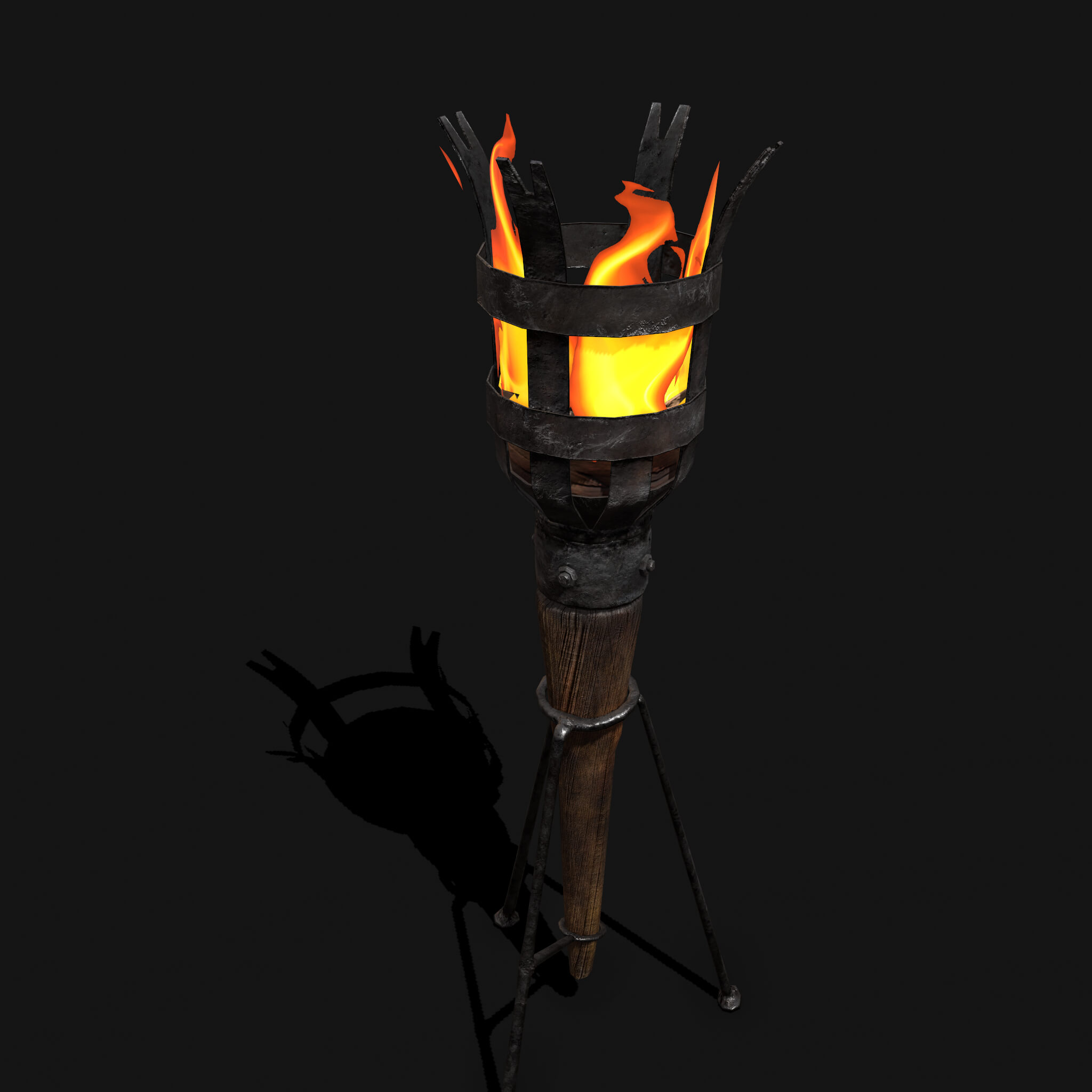 Medieval Standing Torch - 3D Model by Get Dead Entertainment