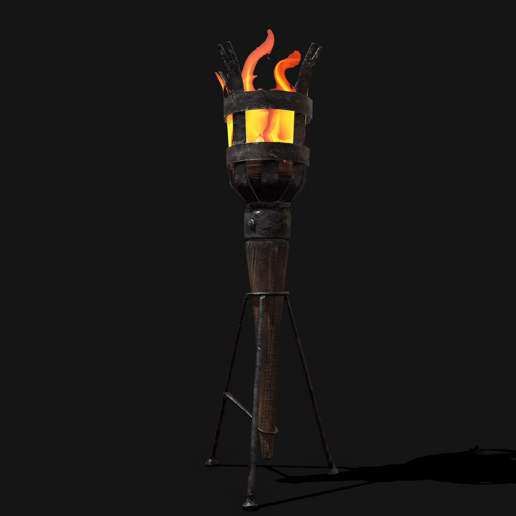 Medieval Standing Torch - 3D Model by Get Dead Entertainment