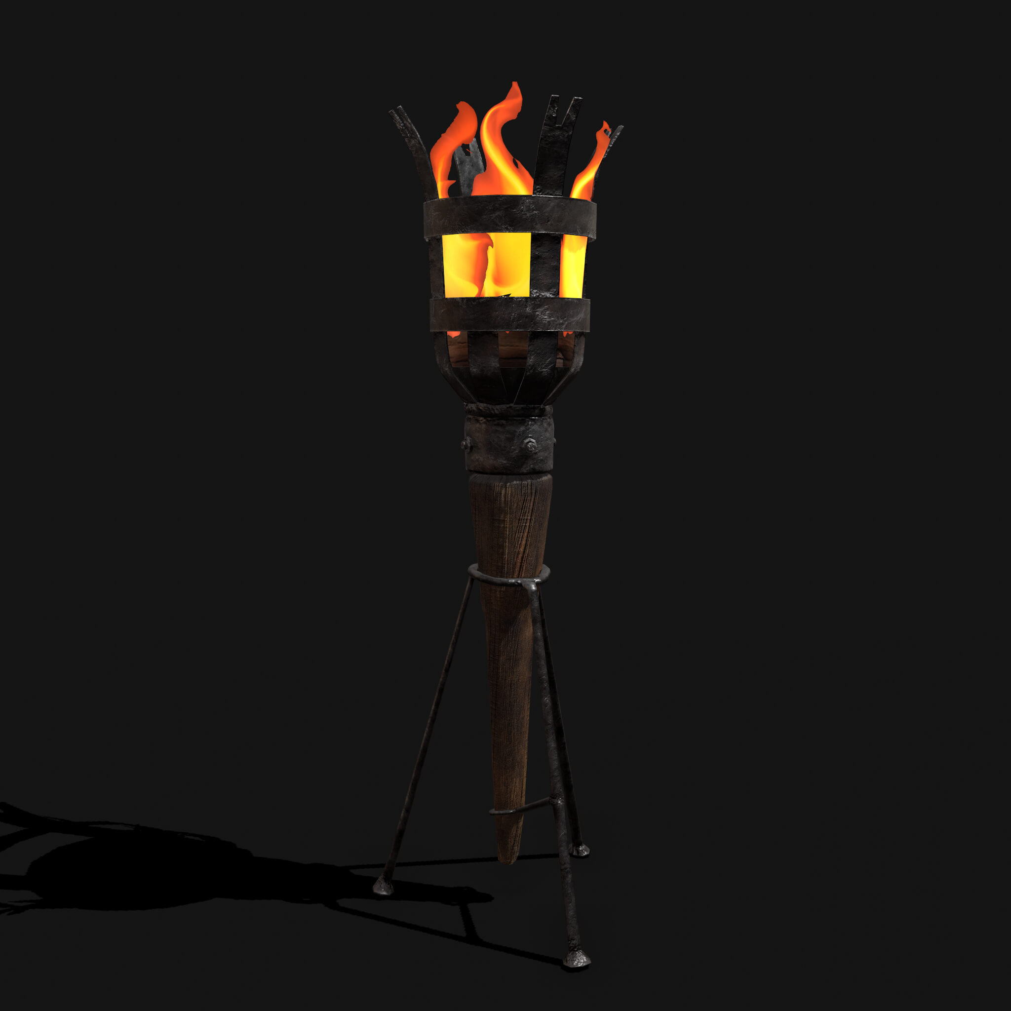Medieval Standing Torch - 3D Model by Get Dead Entertainment