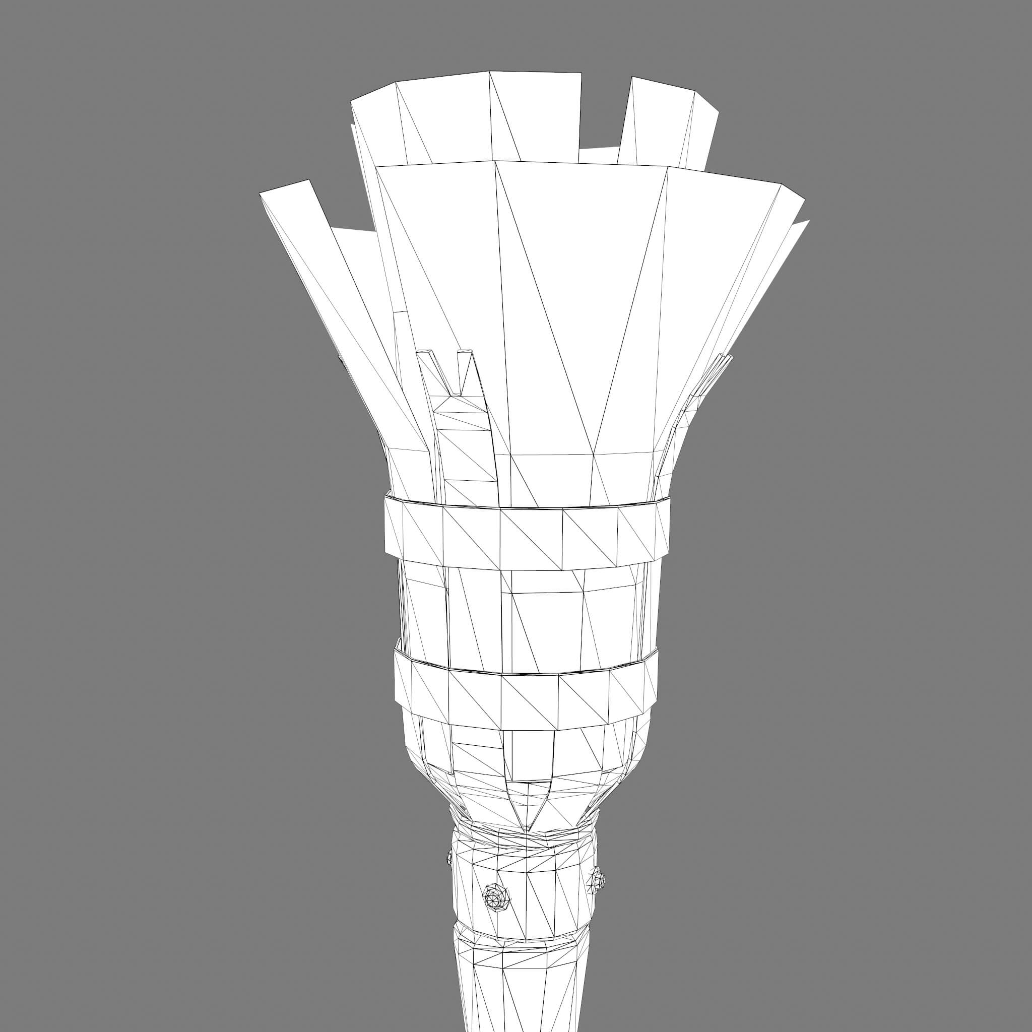 Medieval Standing Torch - 3D Model by Get Dead Entertainment