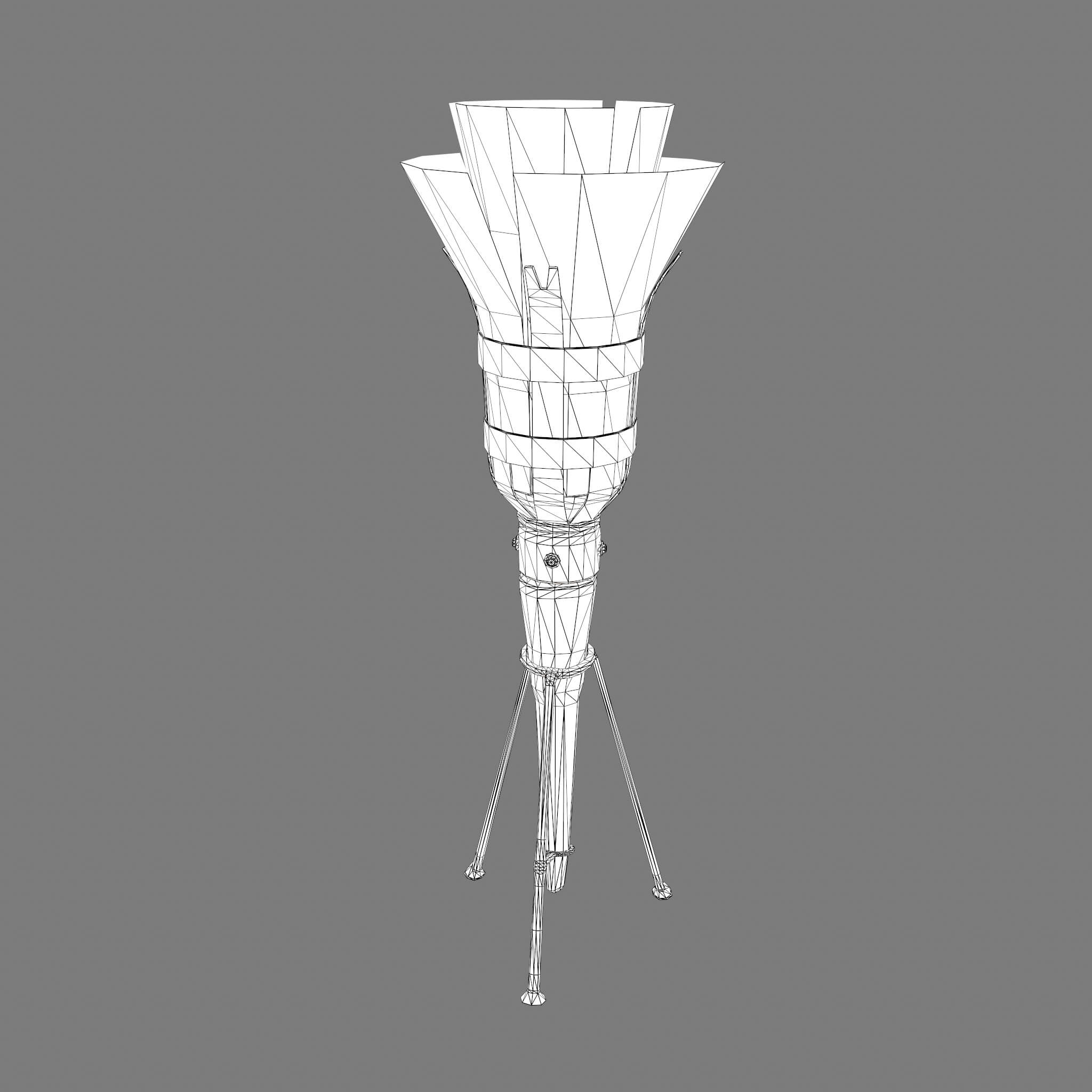 Medieval Standing Torch - 3D Model by Get Dead Entertainment