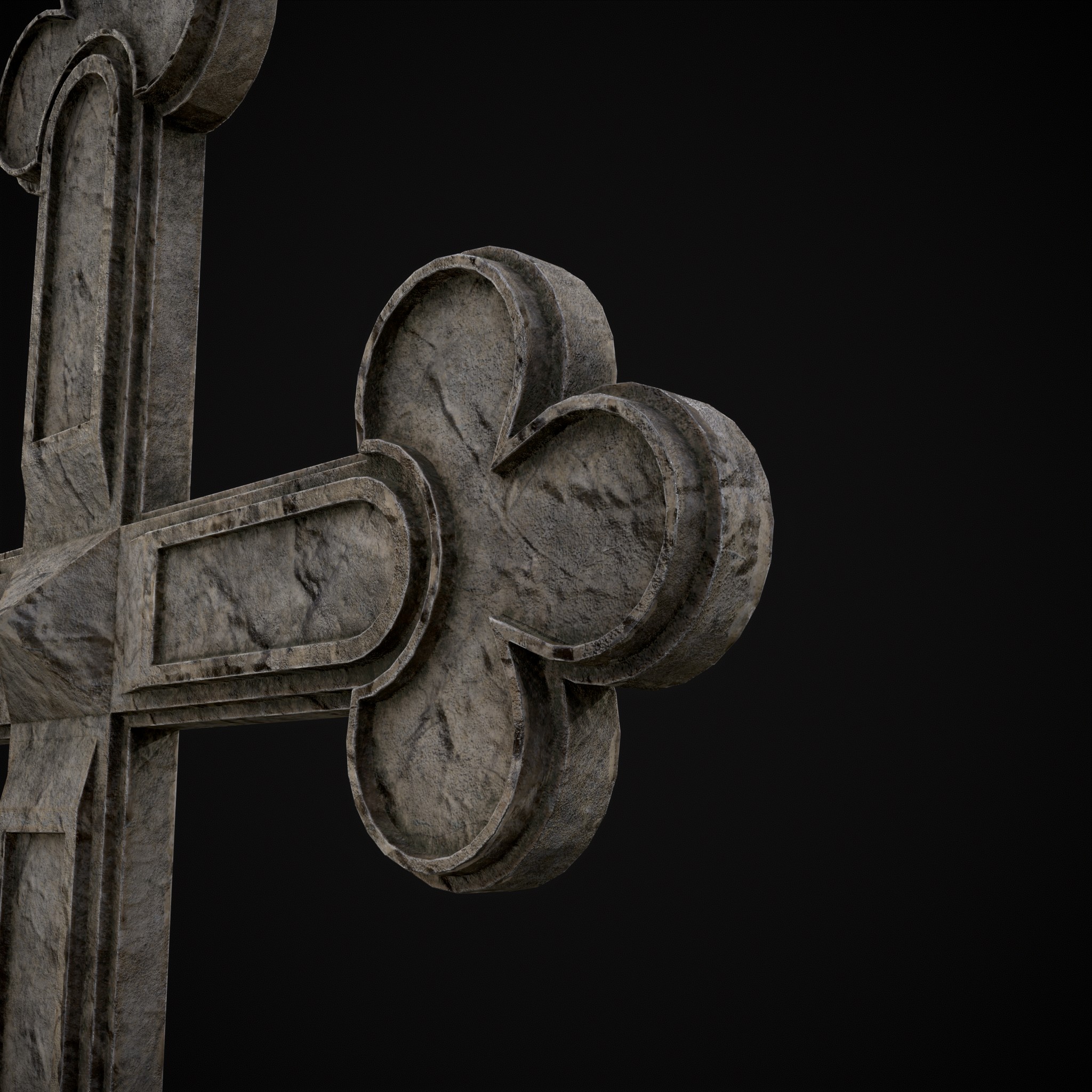 Medieval Stone Wall Cross - 3D Model by Get Dead Entertainment