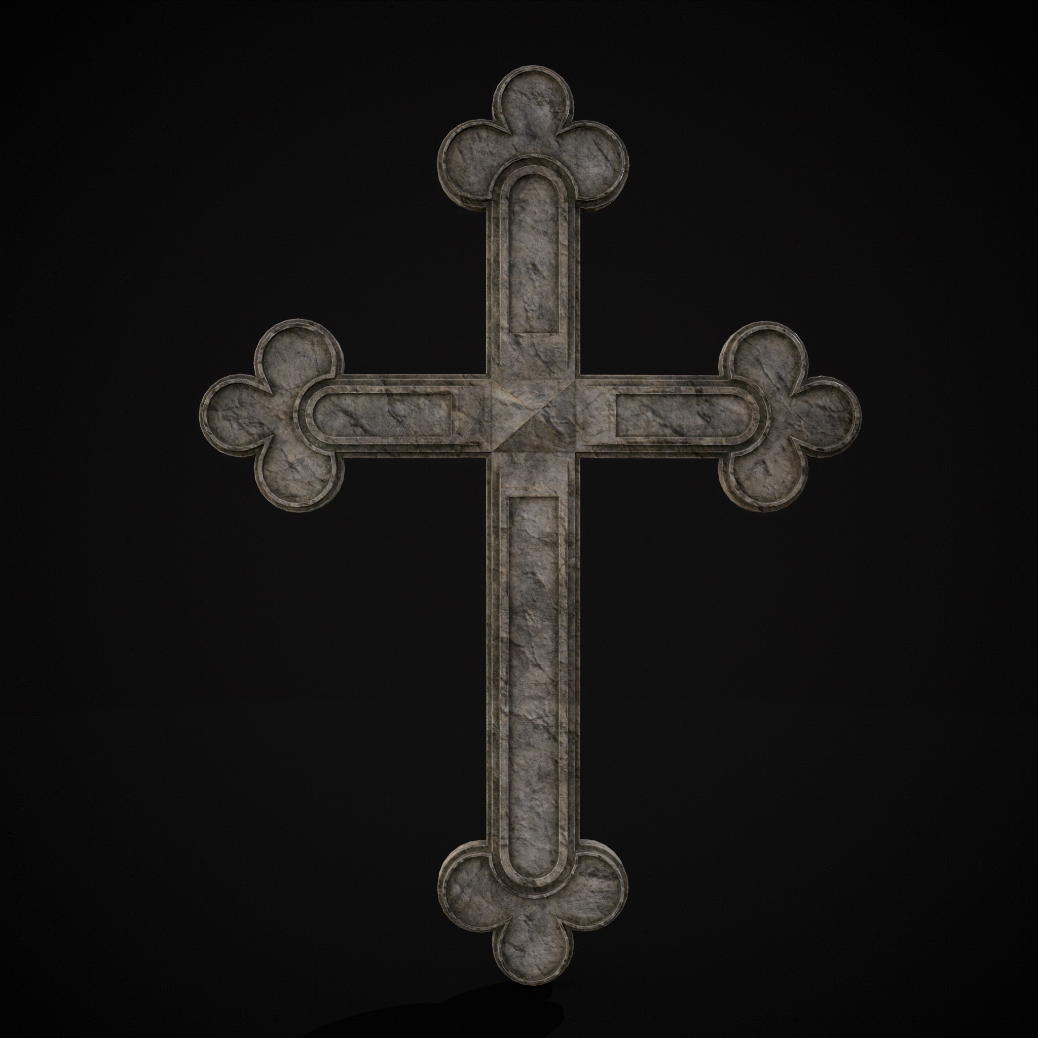 Medieval Stone Wall Cross - 3D Model by Get Dead Entertainment