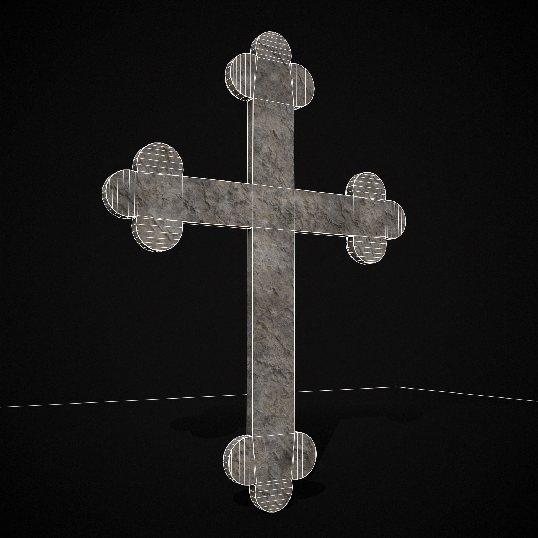 Medieval Stone Wall Cross - 3D Model by Get Dead Entertainment