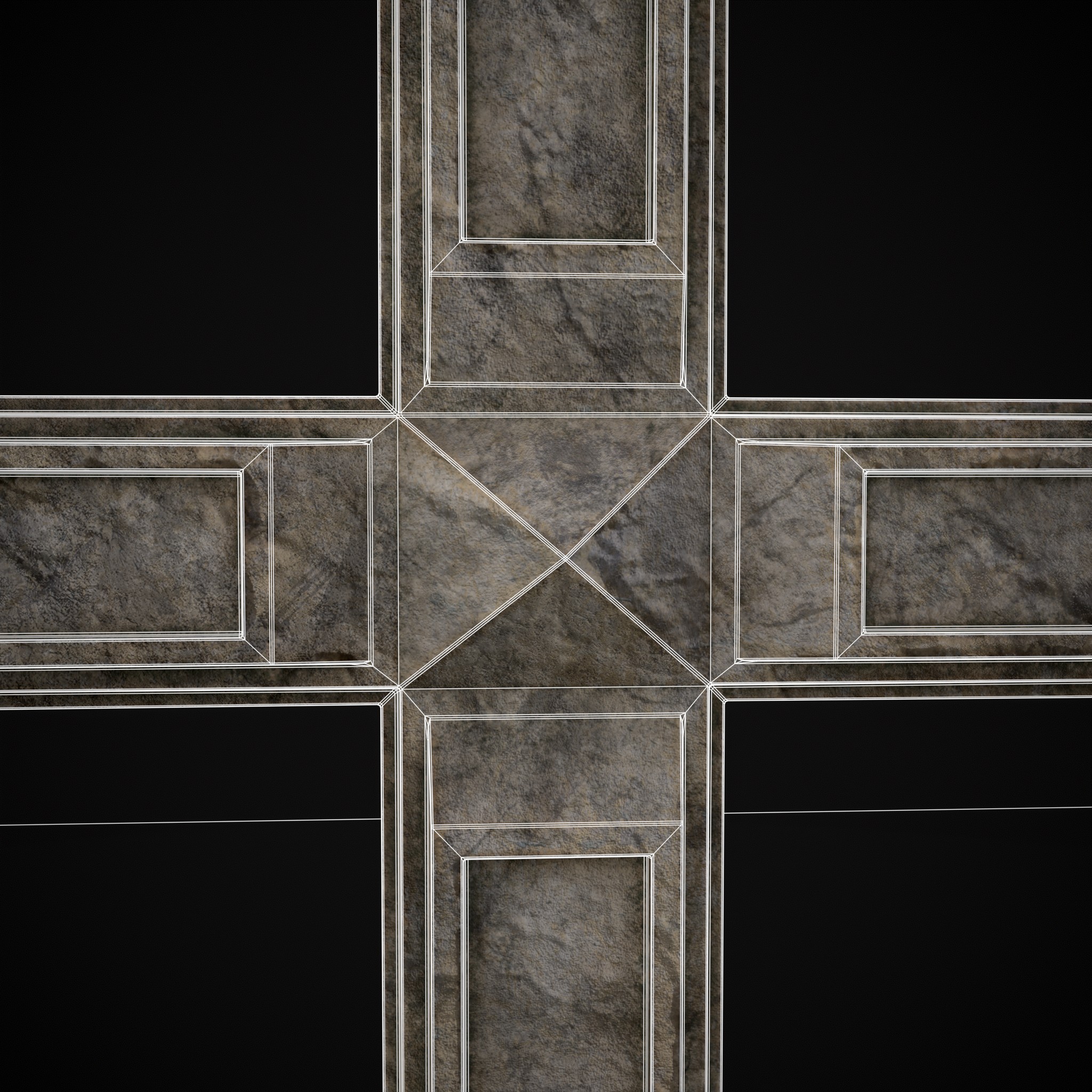 Medieval Stone Wall Cross - 3D Model by Get Dead Entertainment