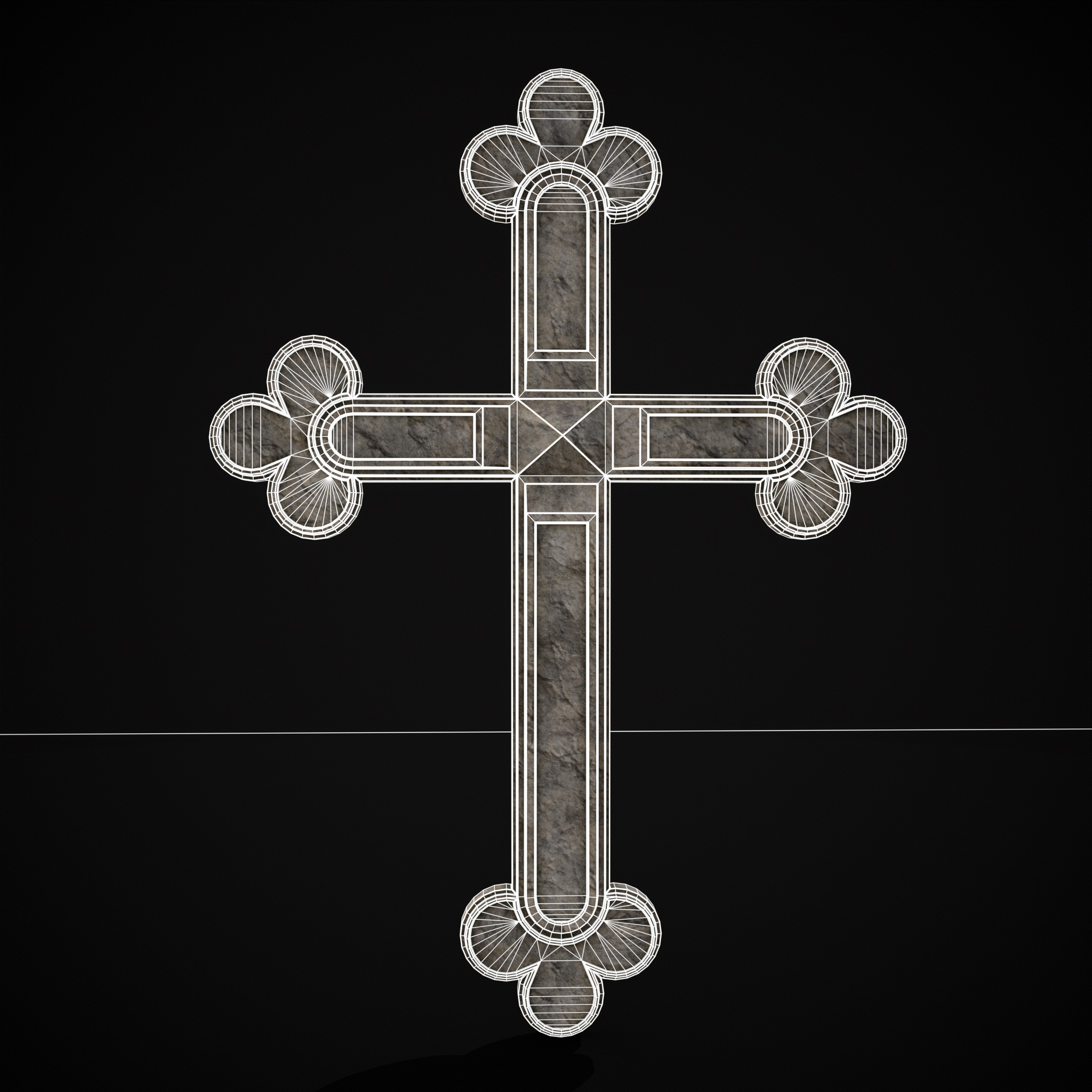 Medieval Stone Wall Cross - 3D Model by Get Dead Entertainment