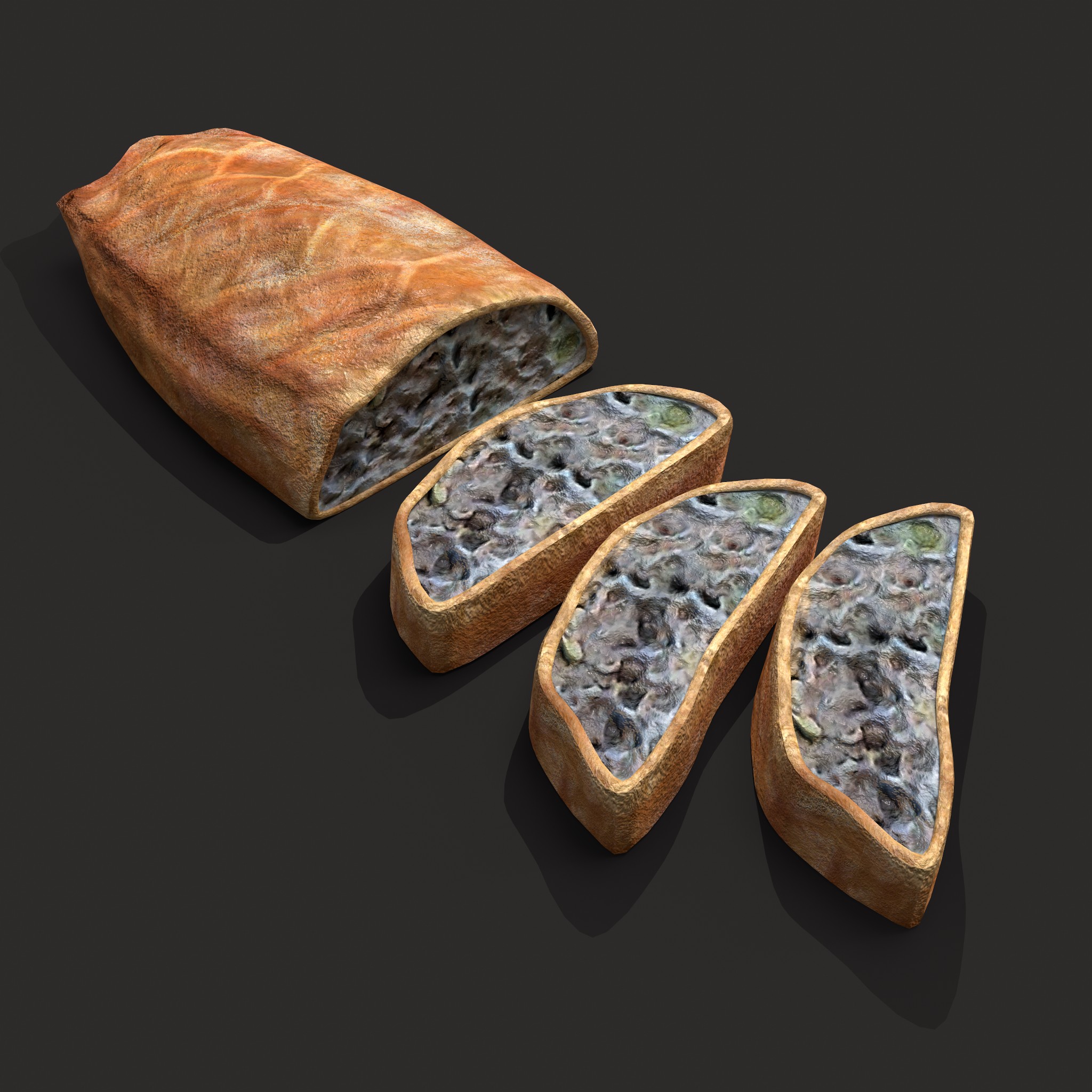Medieval Stuffed Bread - 3D Model by Get Dead Entertainment