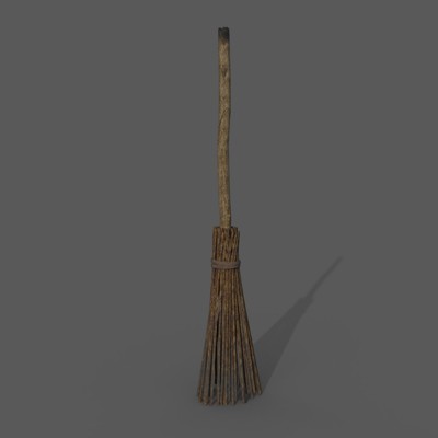 Medieval Style Broom - 3D Model by Get Dead Entertainment