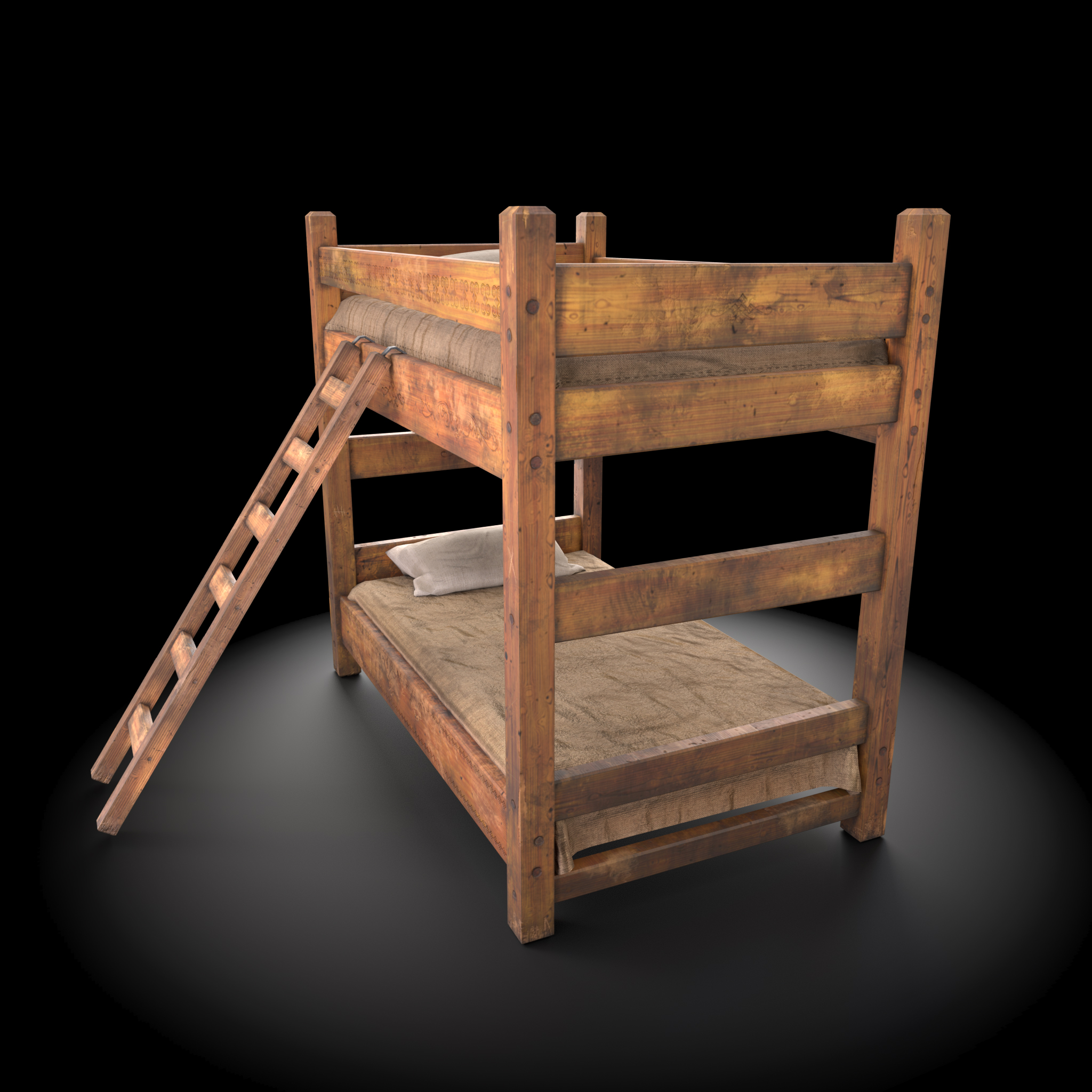 Medieval Style Bunk Bed - 3D Model by Get Dead Entertainment