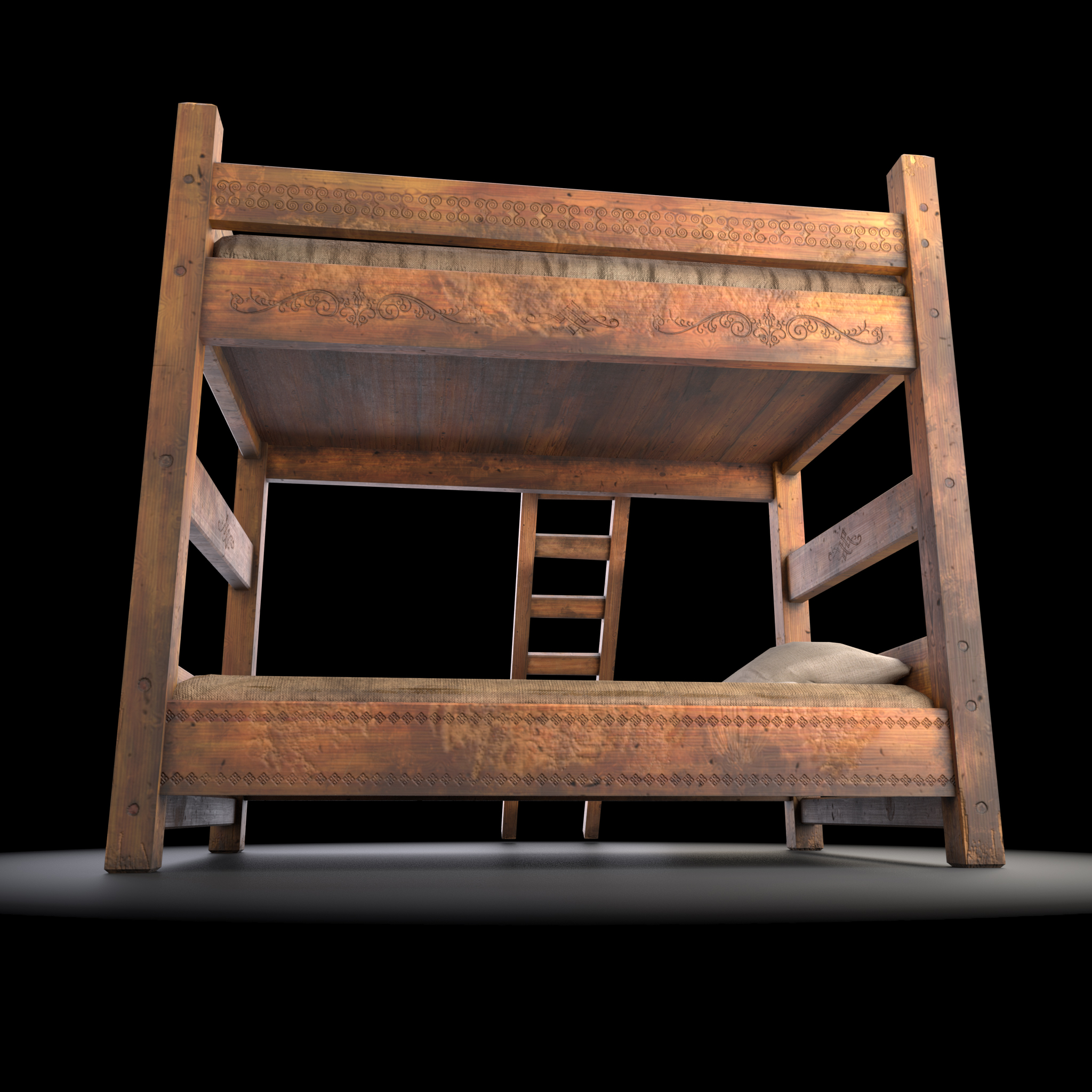 Medieval Style Bunk Bed - 3D Model by Get Dead Entertainment