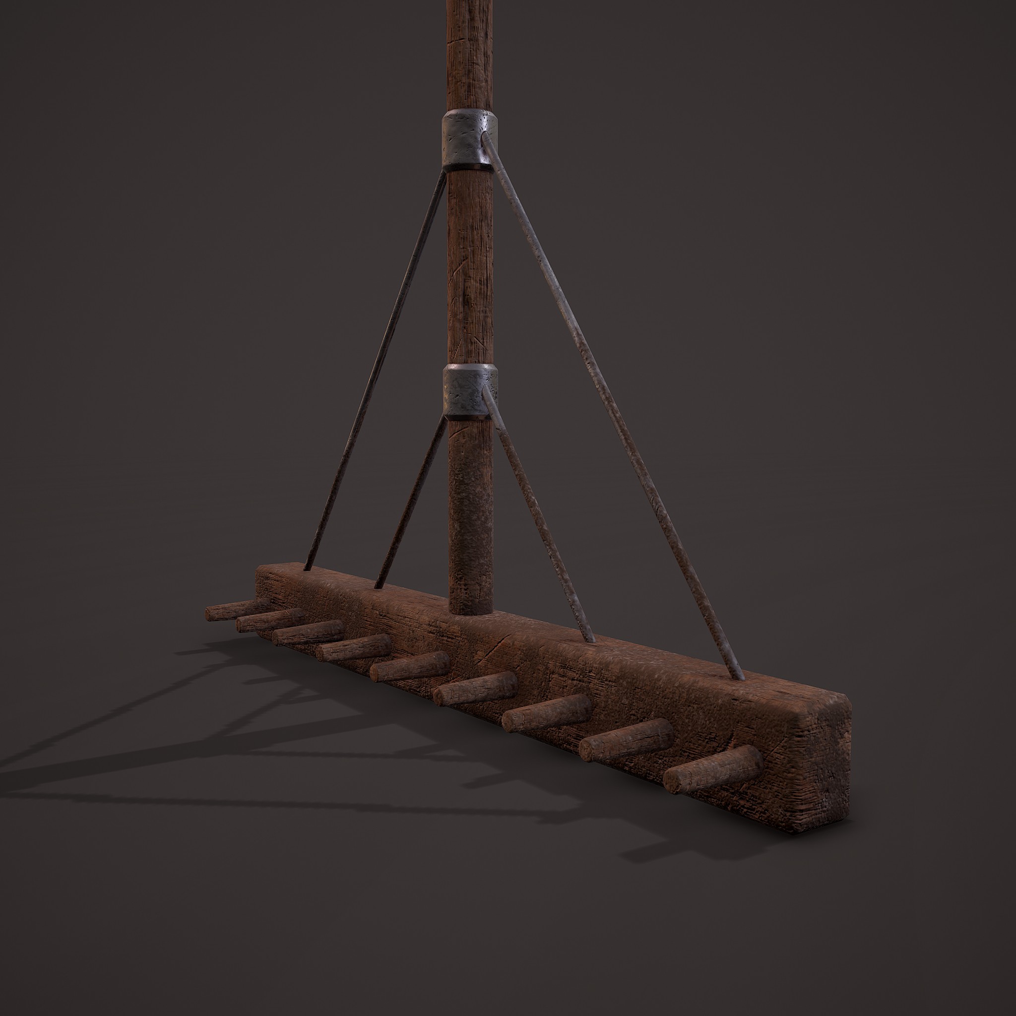 Medieval Style Rake - 3D Model by Get Dead Entertainment