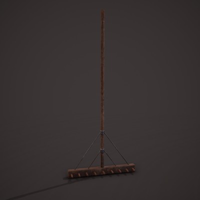 Medieval Style Rake - 3D Model by Get Dead Entertainment