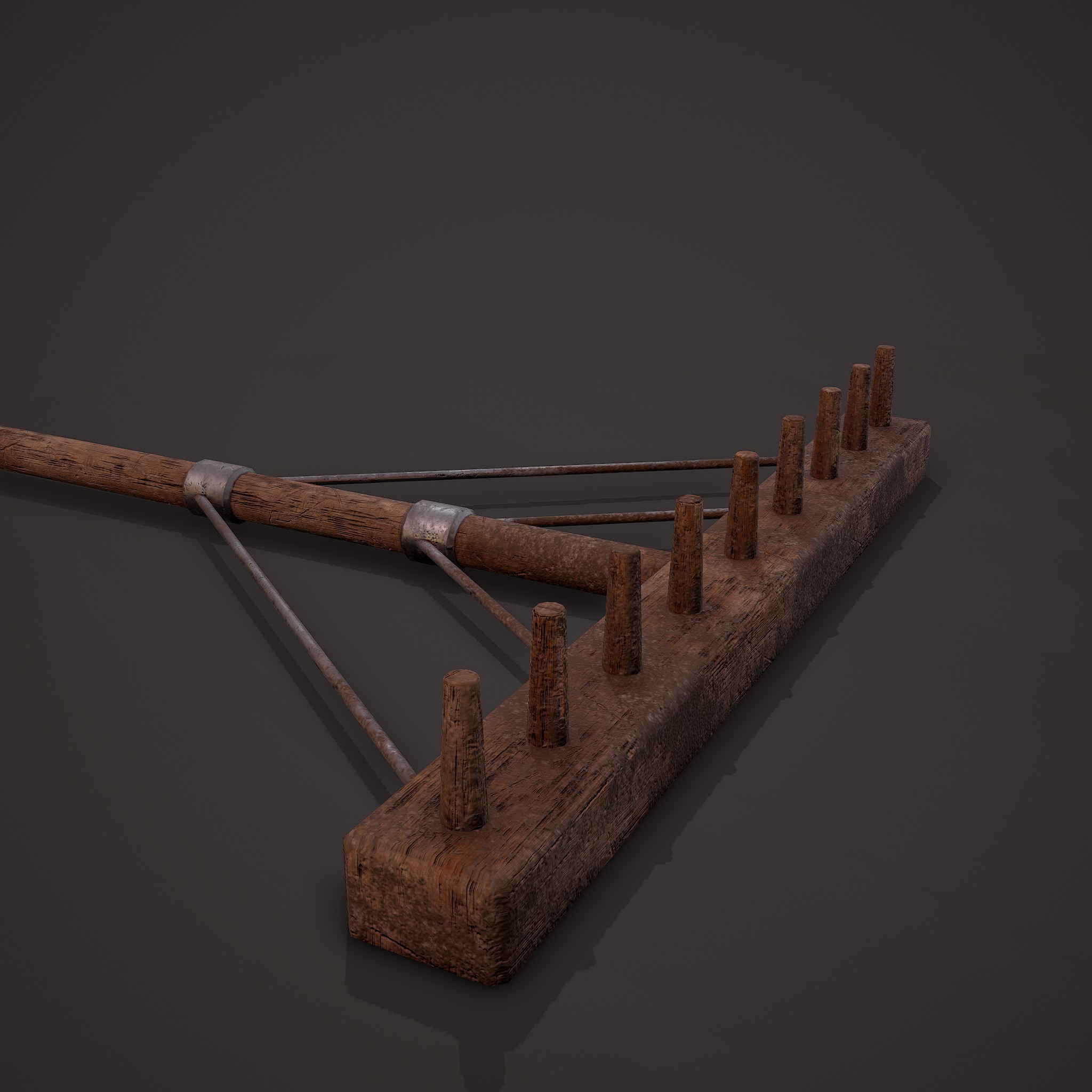 Medieval Style Rake - 3D Model by Get Dead Entertainment