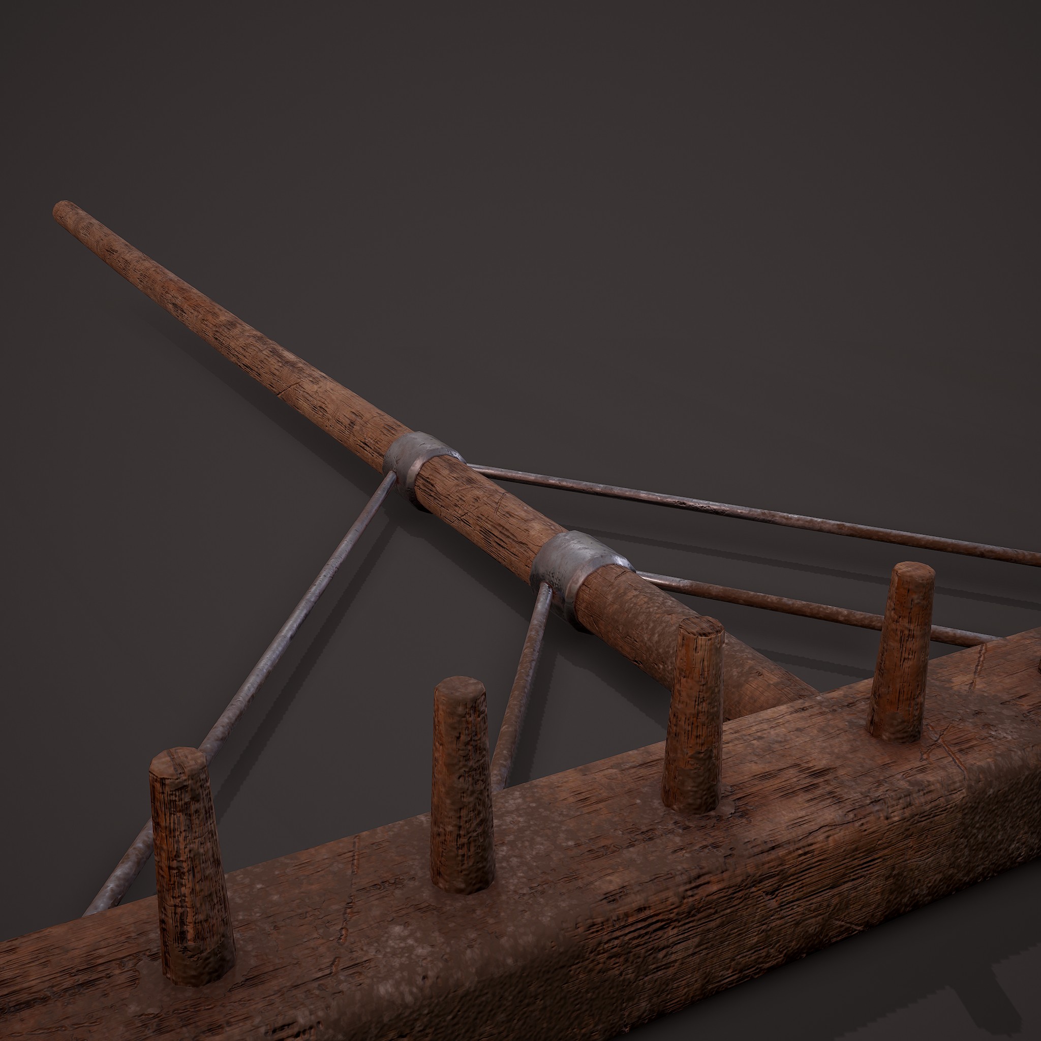 Medieval Style Rake - 3D Model by Get Dead Entertainment