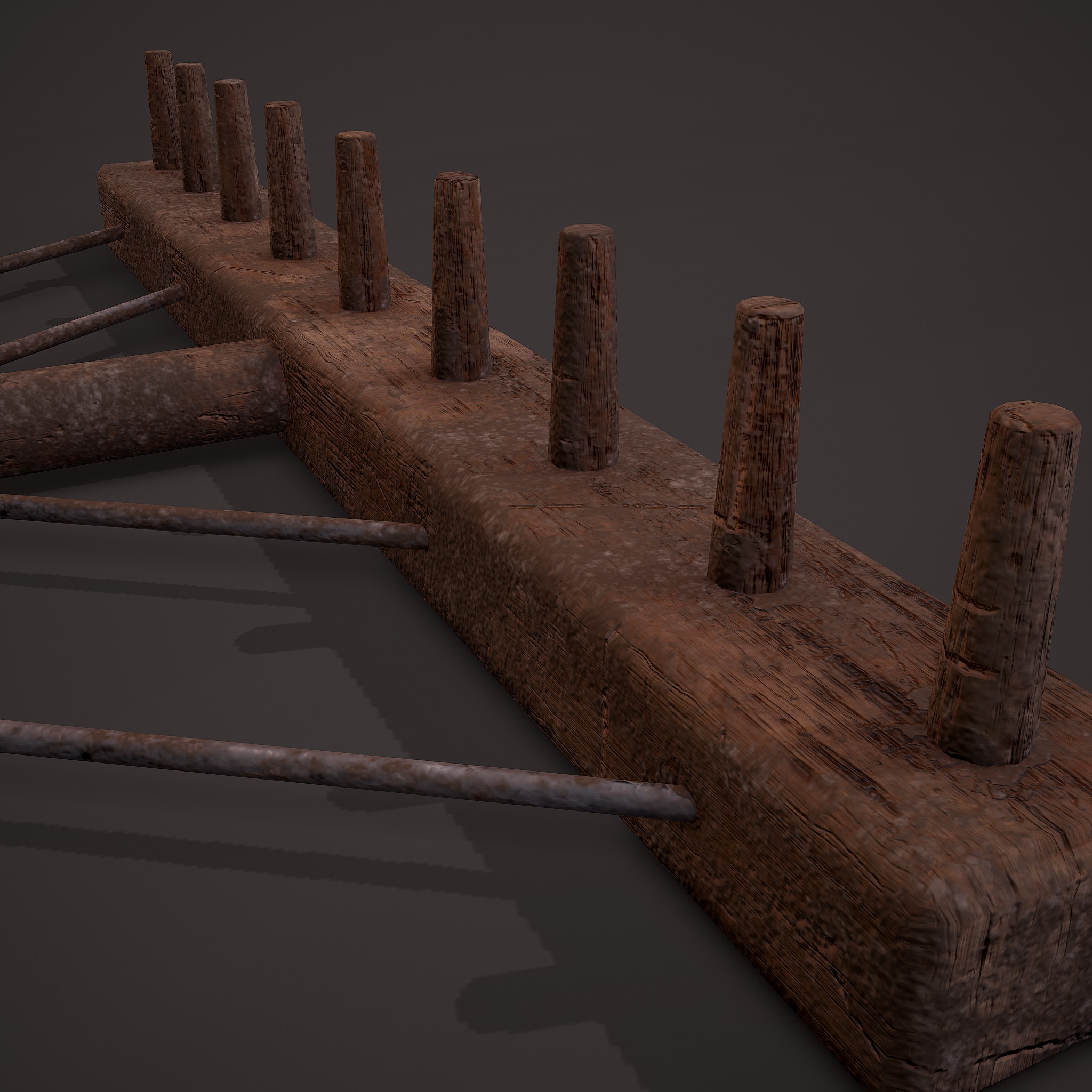 Medieval Style Rake - 3D Model by Get Dead Entertainment