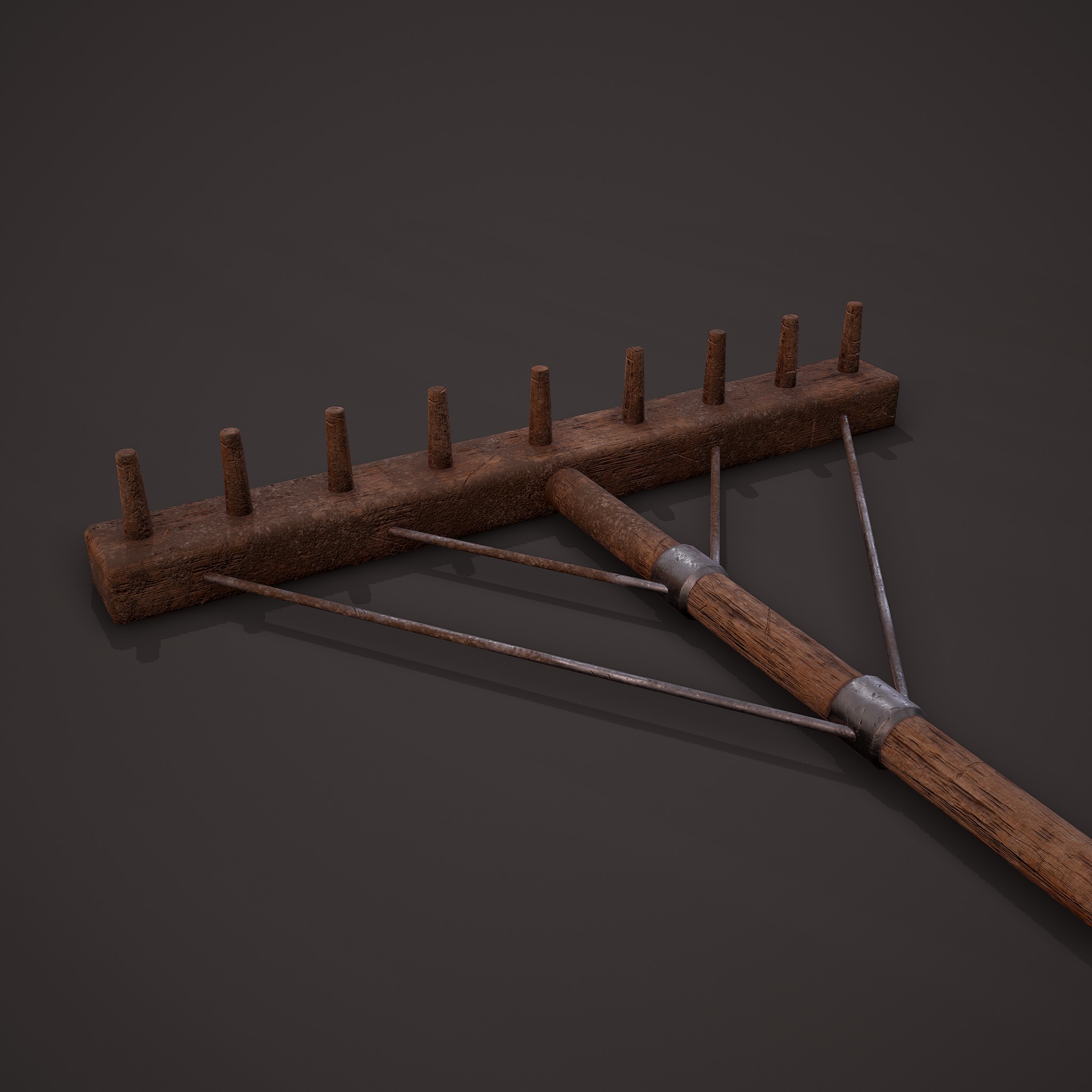 Medieval Style Rake - 3D Model by Get Dead Entertainment