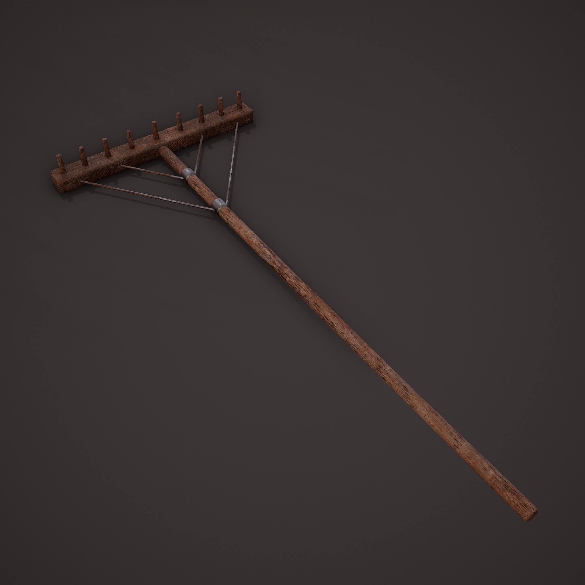 Medieval Style Rake - 3D Model by Get Dead Entertainment