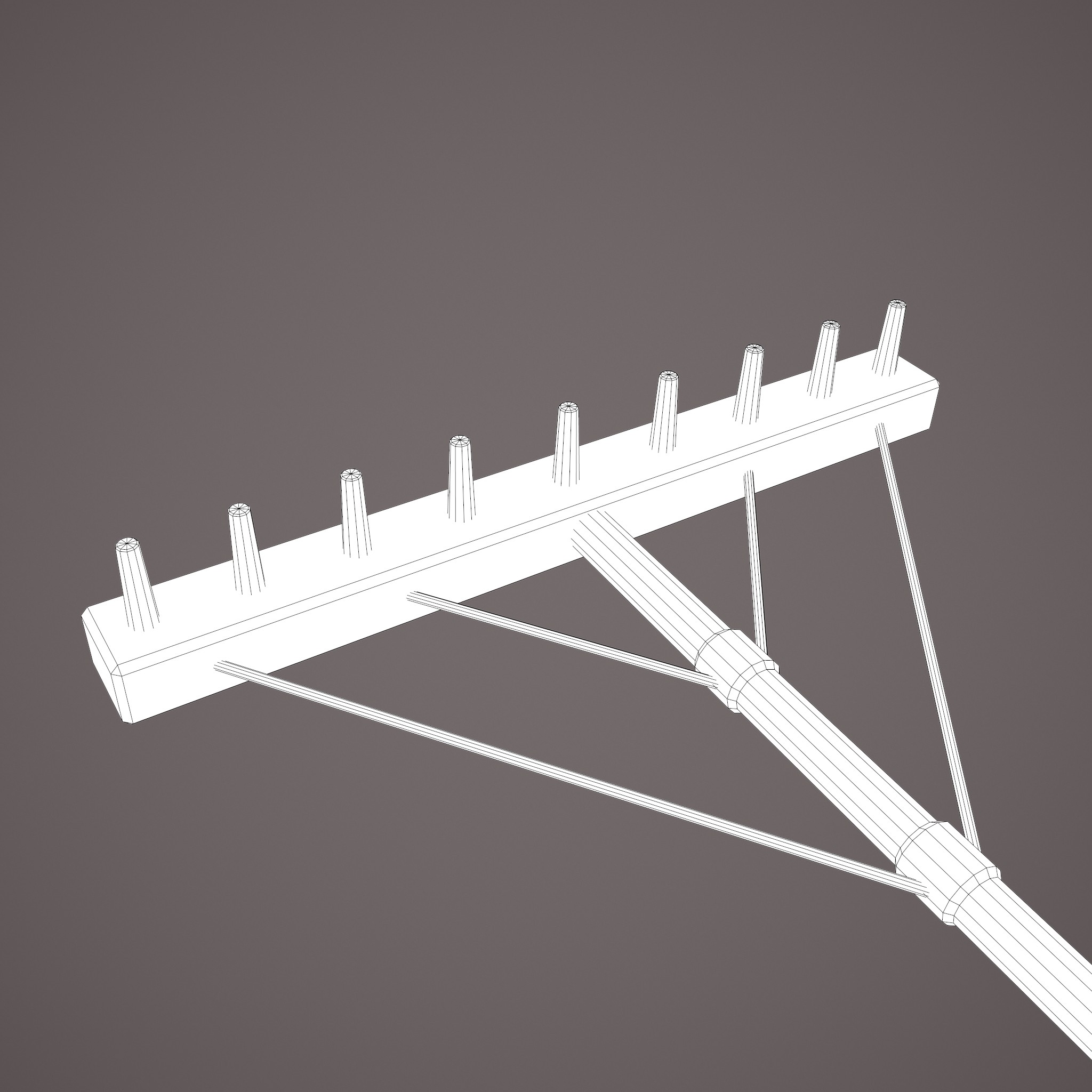 Medieval Style Rake - 3D Model by Get Dead Entertainment