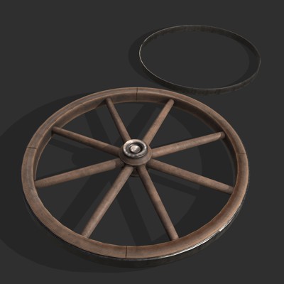 Medieval Style Wheel - 3D Model by Get Dead Entertainment