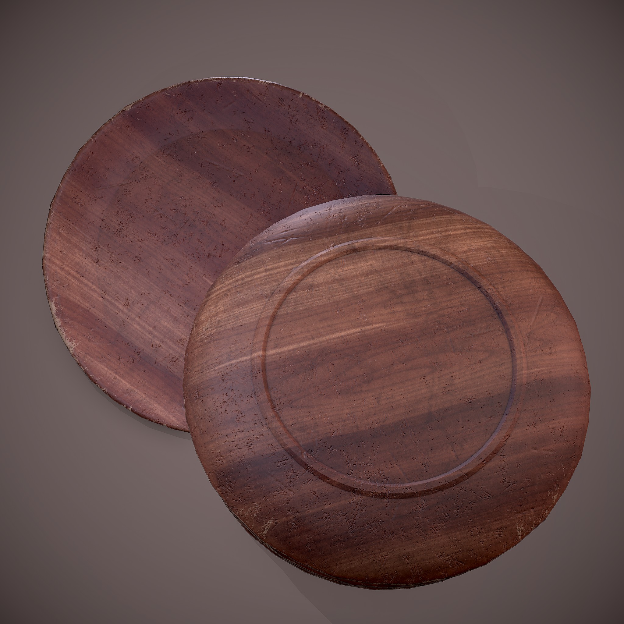 Medieval Tavern Wooden Plate 2 - 3D Model by Get Dead Entertainment