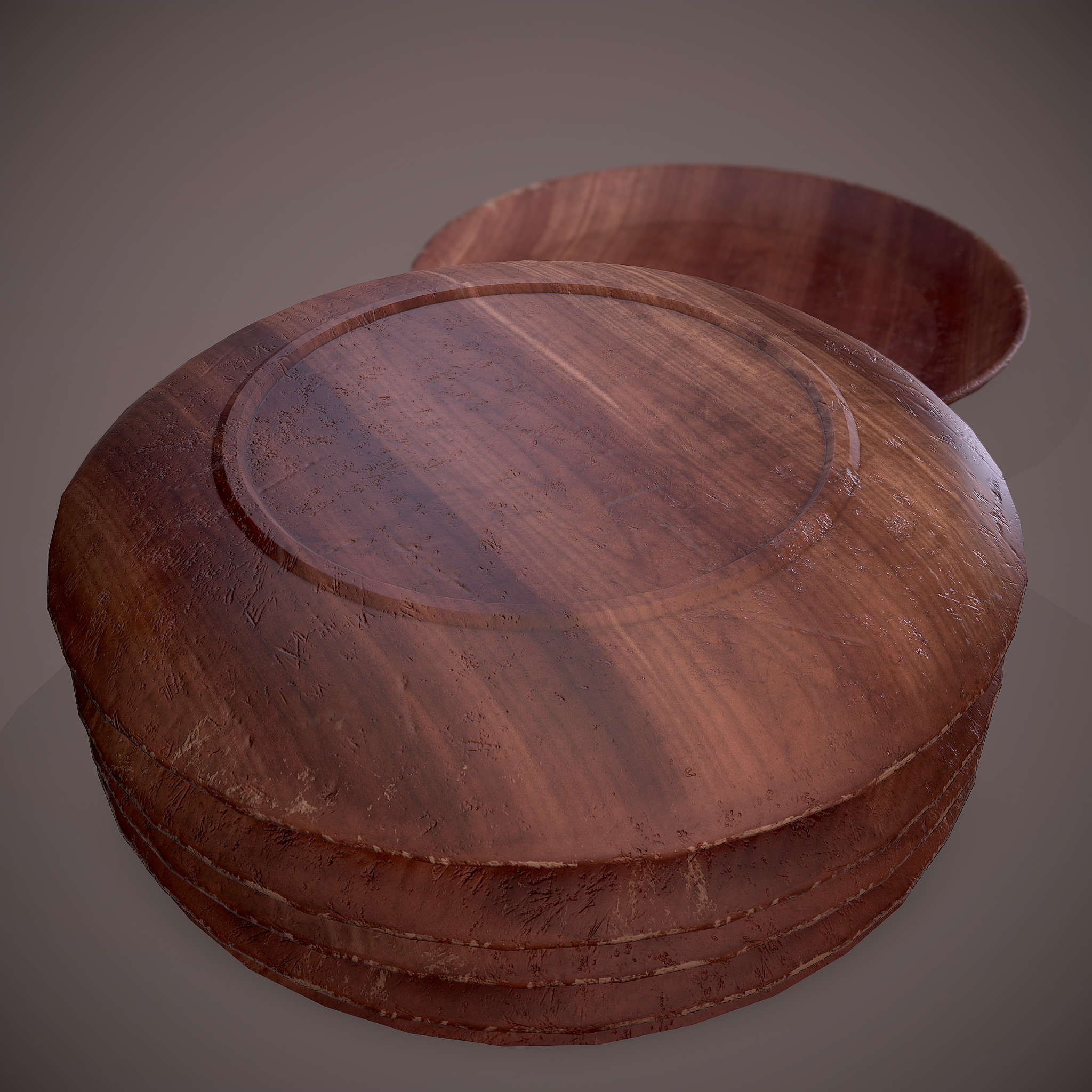 Medieval Tavern Wooden Plate 2 - 3D Model by Get Dead Entertainment