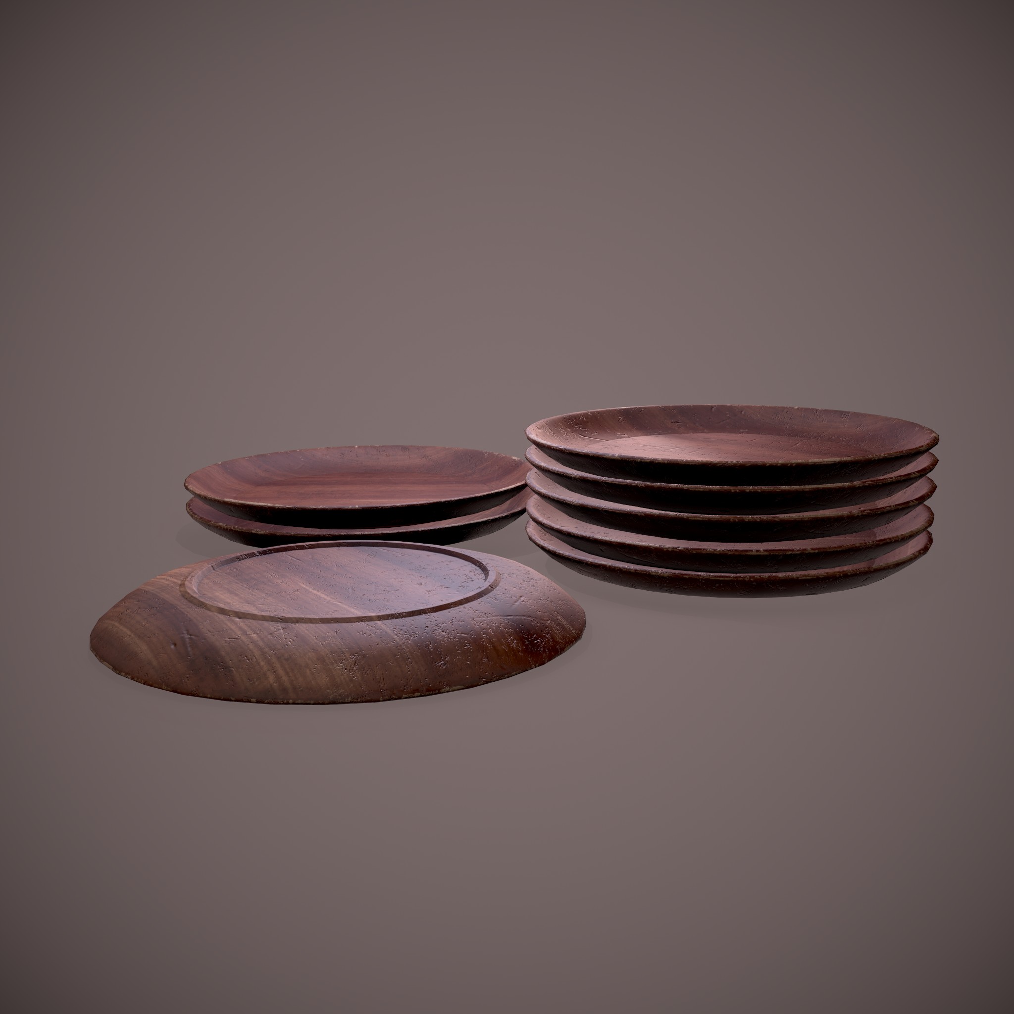 Medieval Tavern Wooden Plate 2 - 3D Model by Get Dead Entertainment