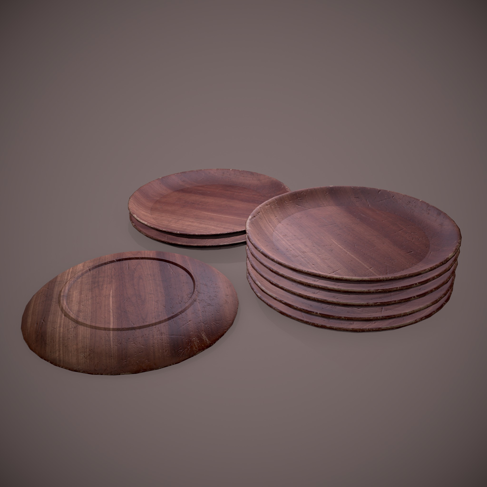 Medieval Tavern Wooden Plate 2 - 3D Model by Get Dead Entertainment