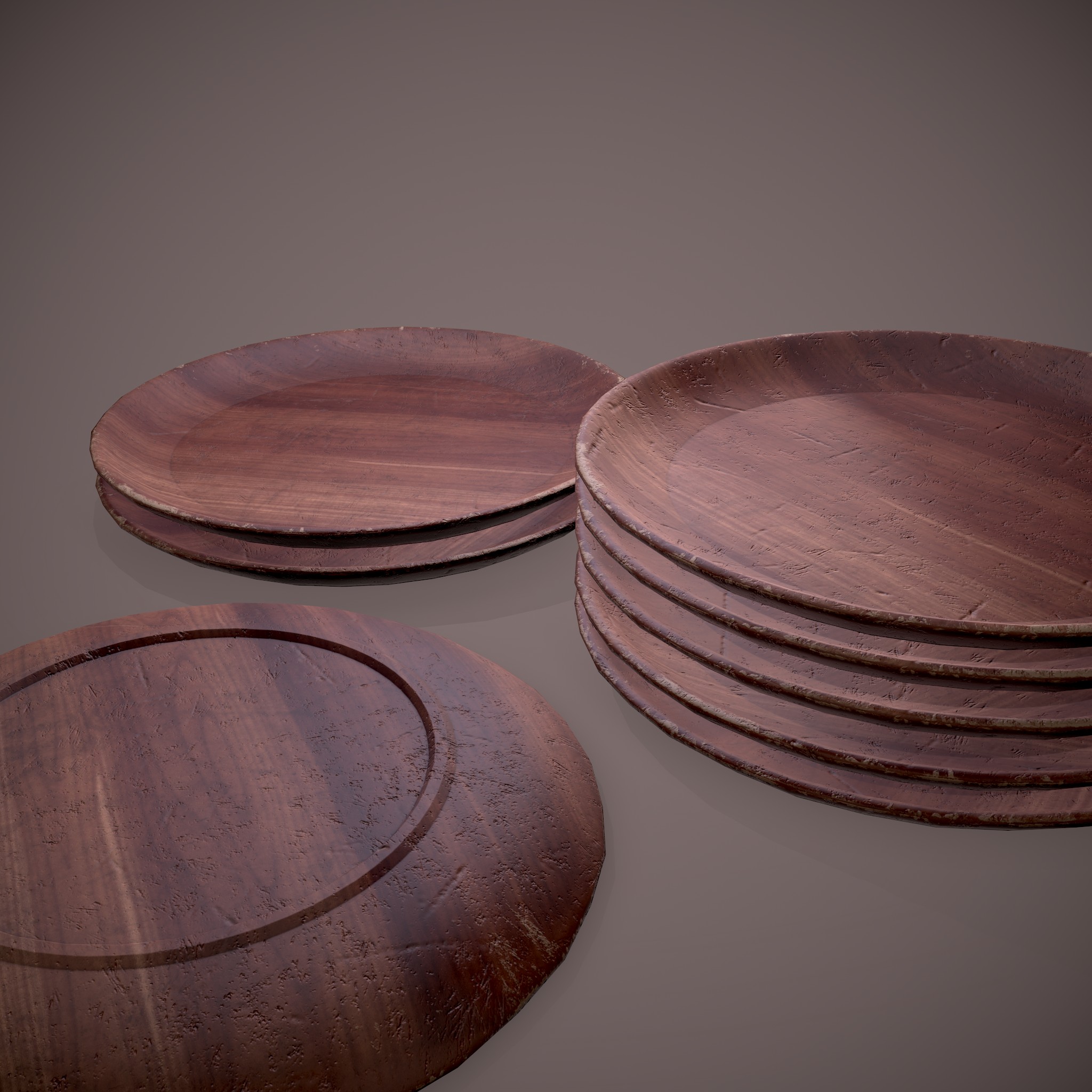 Medieval Tavern Wooden Plate 2 - 3D Model by Get Dead Entertainment