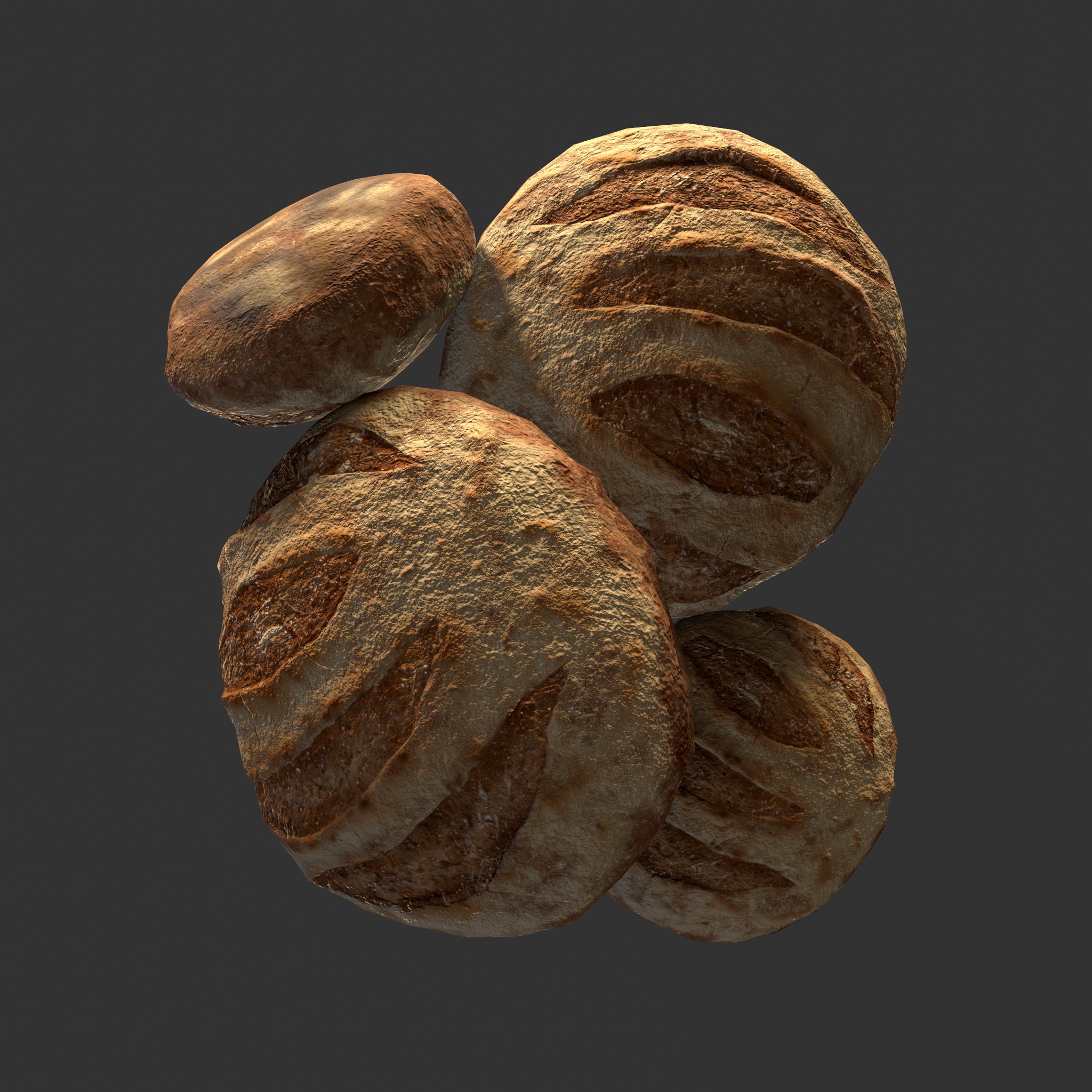 Medieval Toasted Bread - 3D Model by Get Dead Entertainment