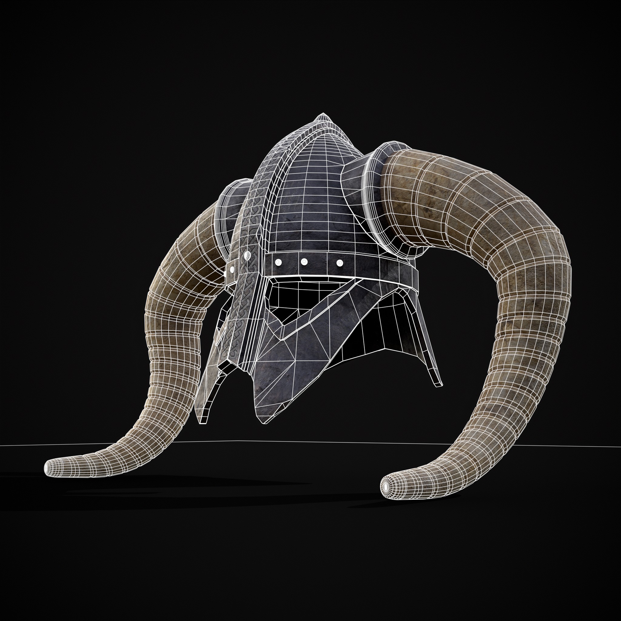 Medieval Viking Horn Helmet - 3D Model by Get Dead Entertainment