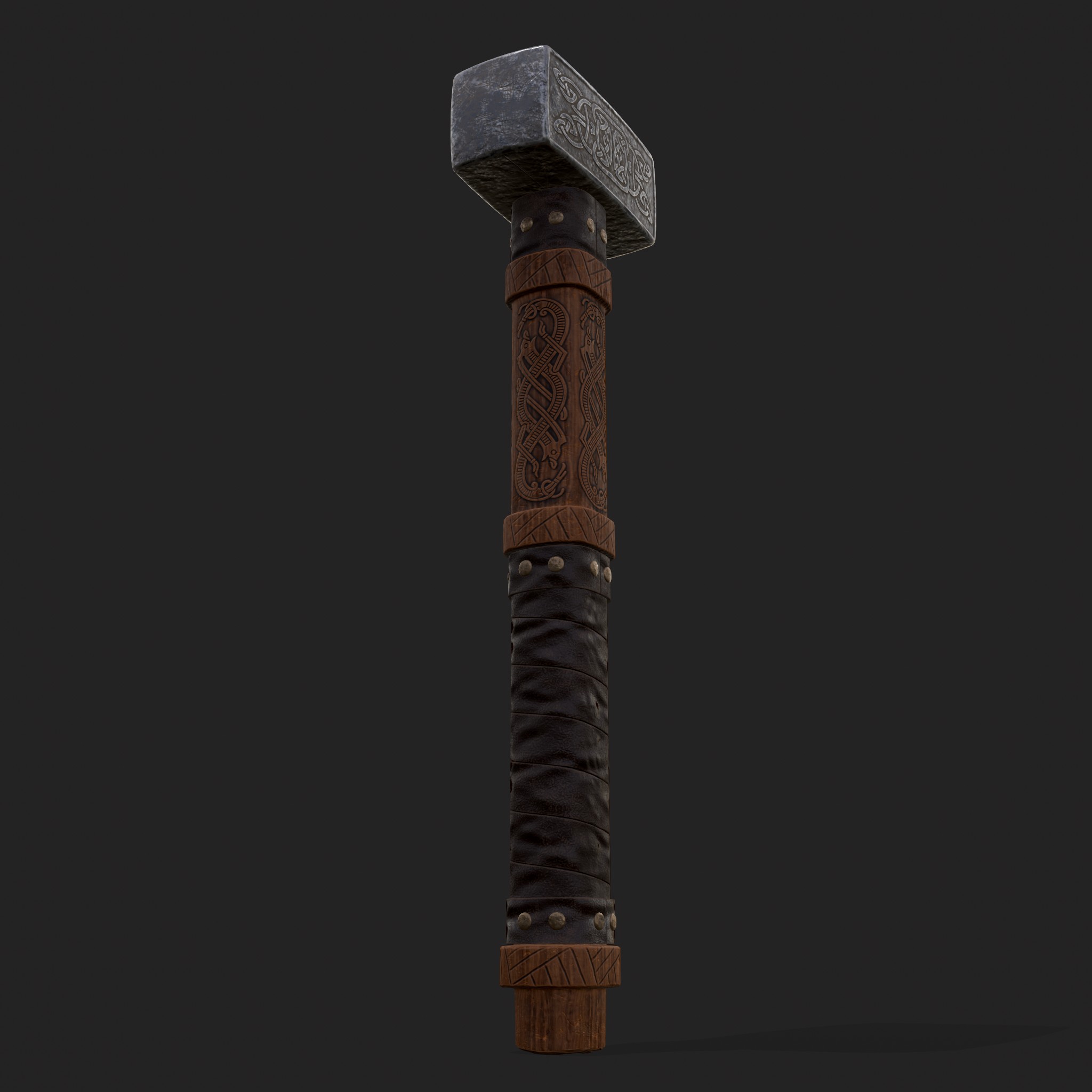 Medieval Viking Ornate Battle Hammer - 3D Model by Get Dead Entertainment