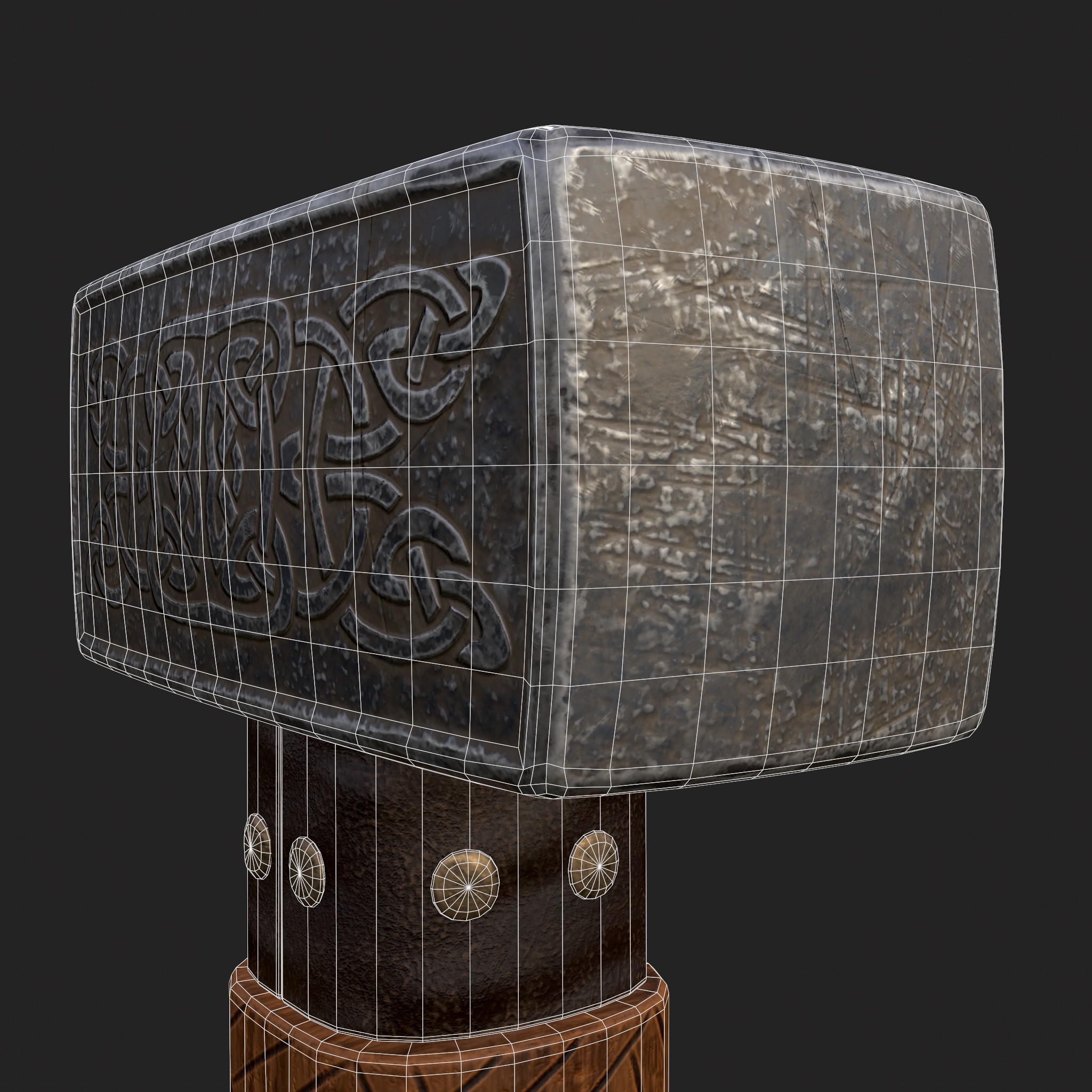 Medieval Viking Ornate Battle Hammer - 3D Model by Get Dead Entertainment