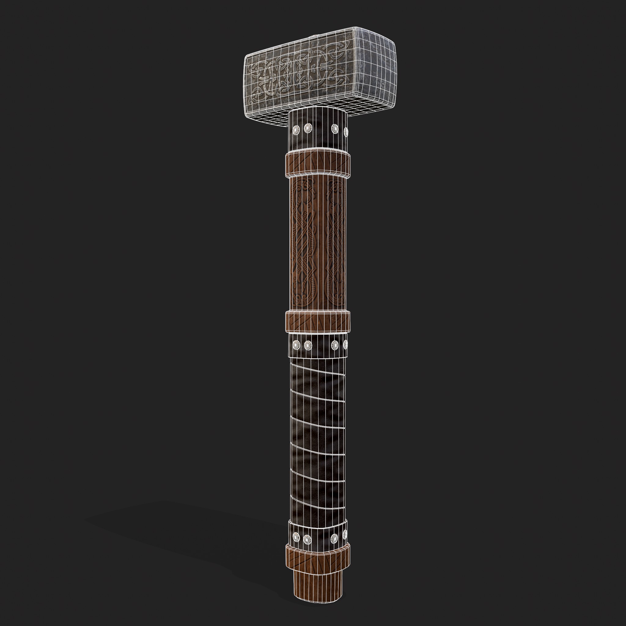 Medieval Viking Ornate Battle Hammer - 3D Model by Get Dead Entertainment