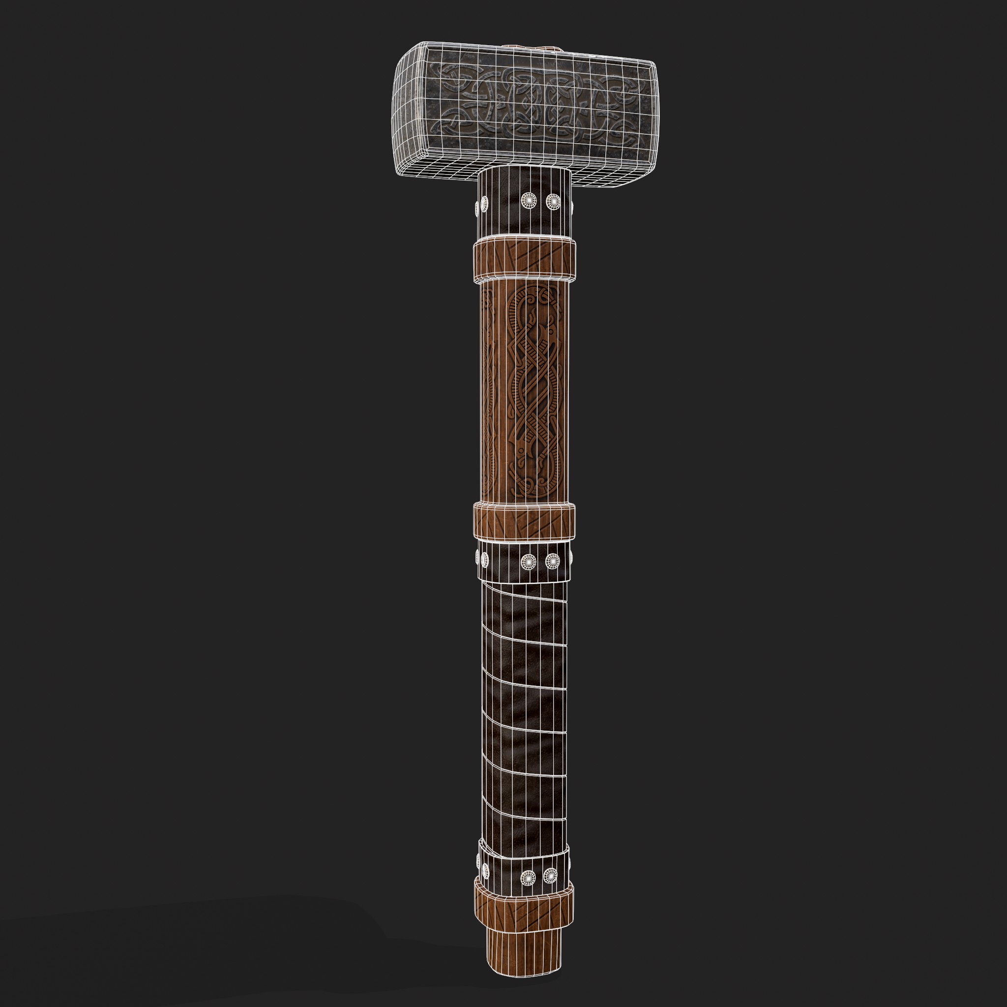 Medieval Viking Ornate Battle Hammer - 3D Model by Get Dead Entertainment