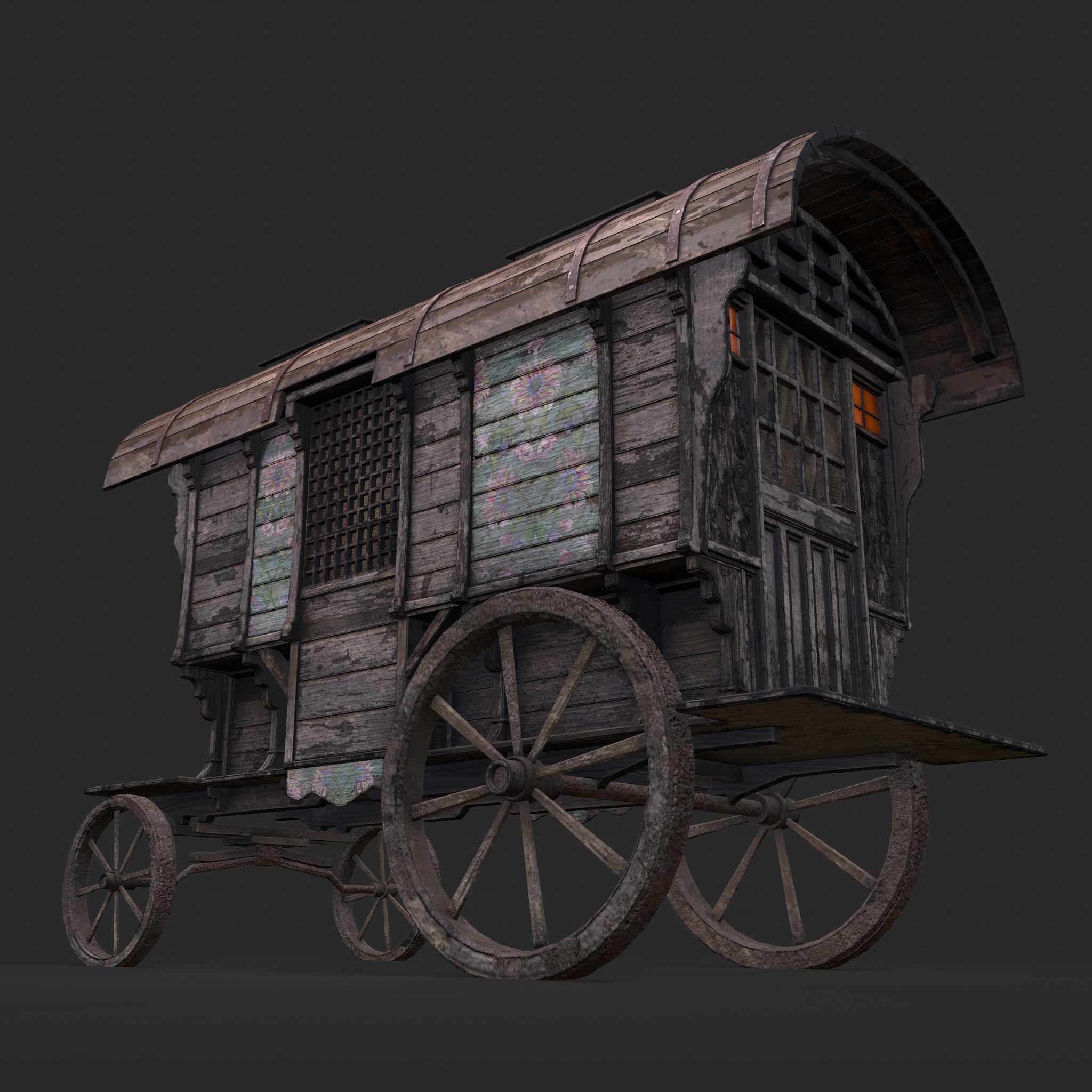 Medieval Wagon - 3D Model by Get Dead Entertainment
