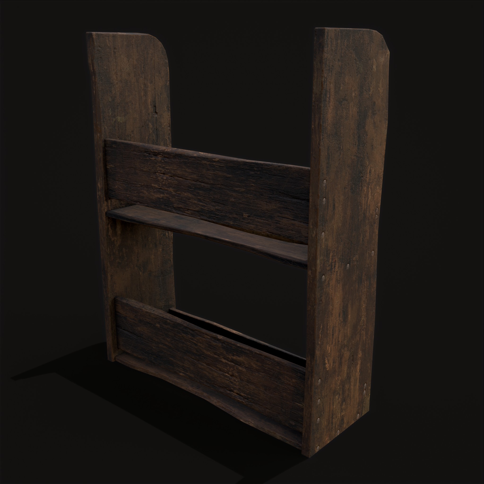 Medieval Wall Mounted Wooden Dishes Shelf - 3D Model by Get Dead ...