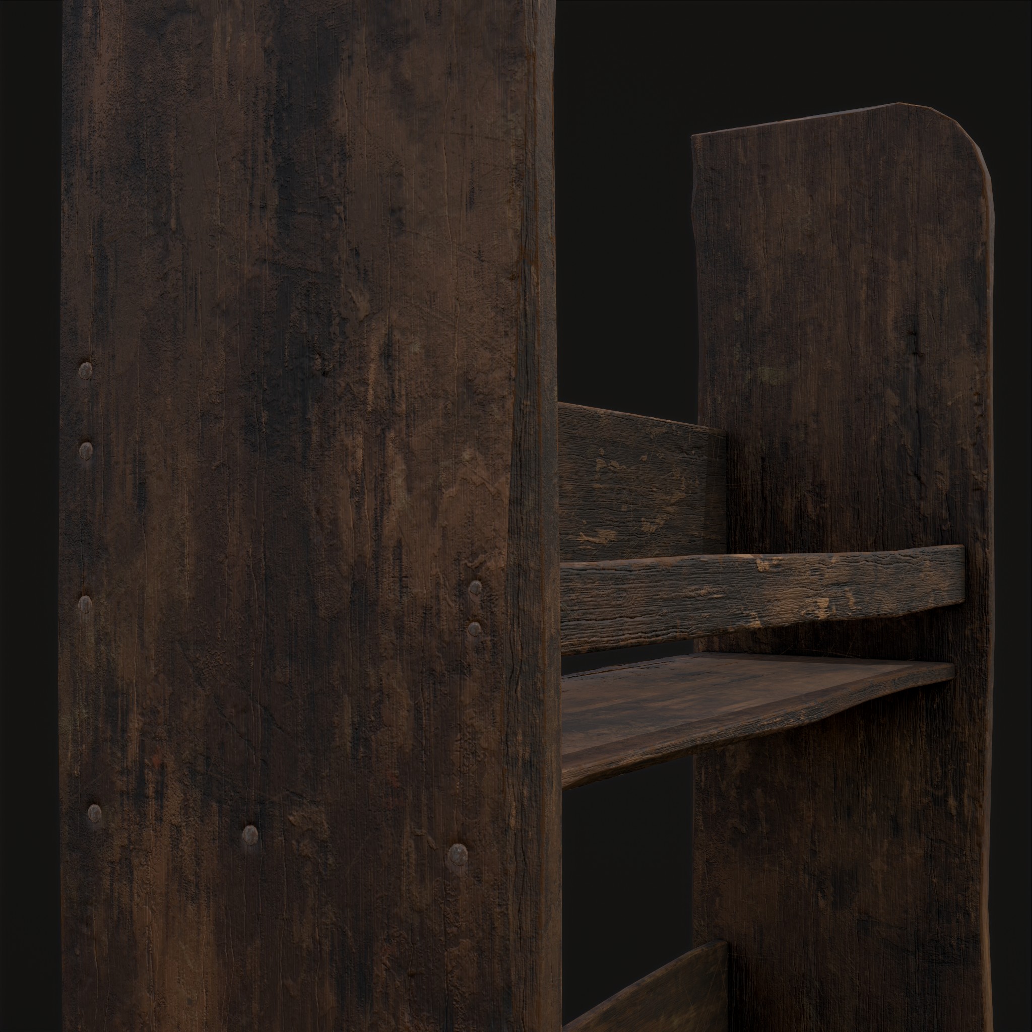 Medieval Wall Mounted Wooden Dishes Shelf - 3D Model by Get Dead ...