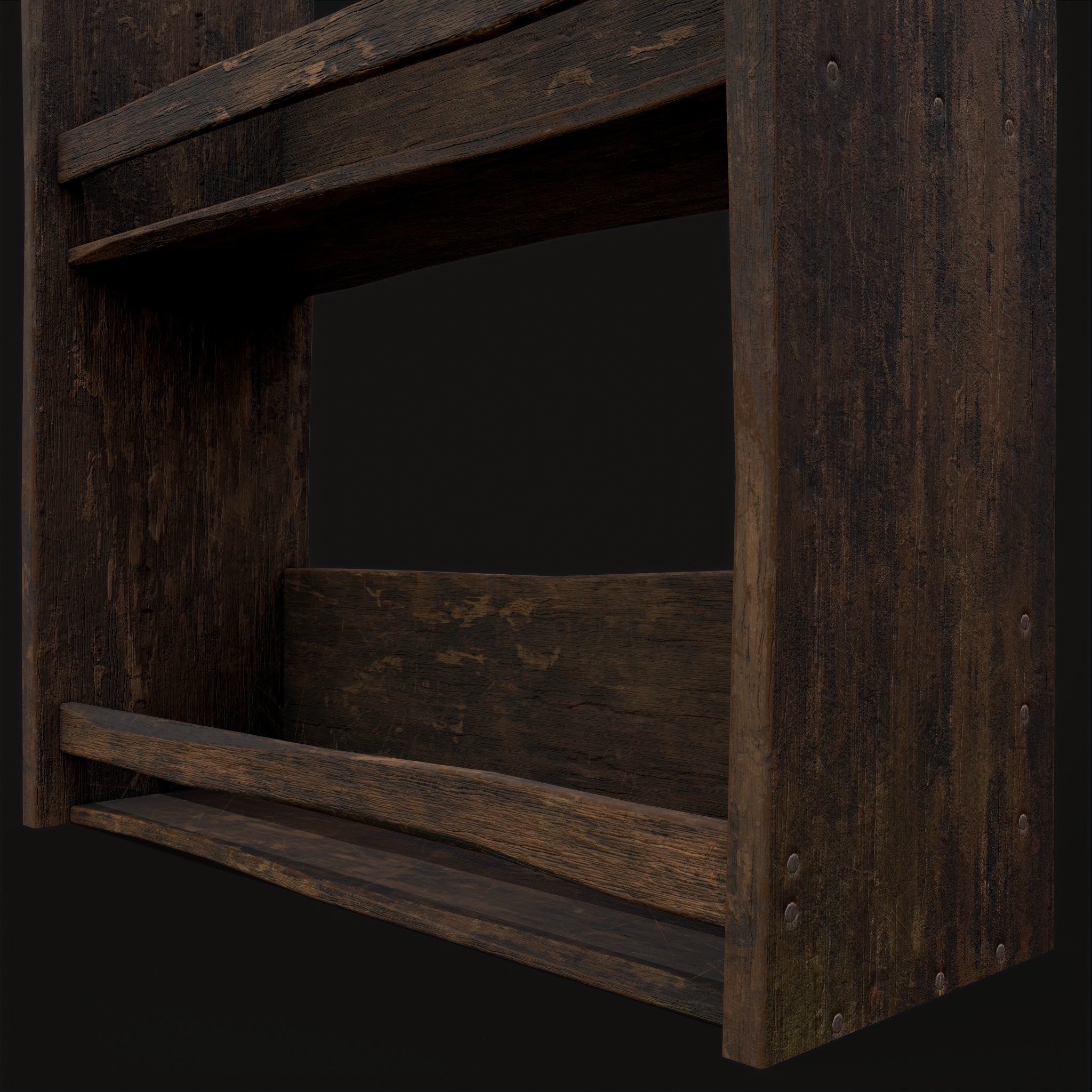 Medieval Wall Mounted Wooden Dishes Shelf - 3D Model by Get Dead ...