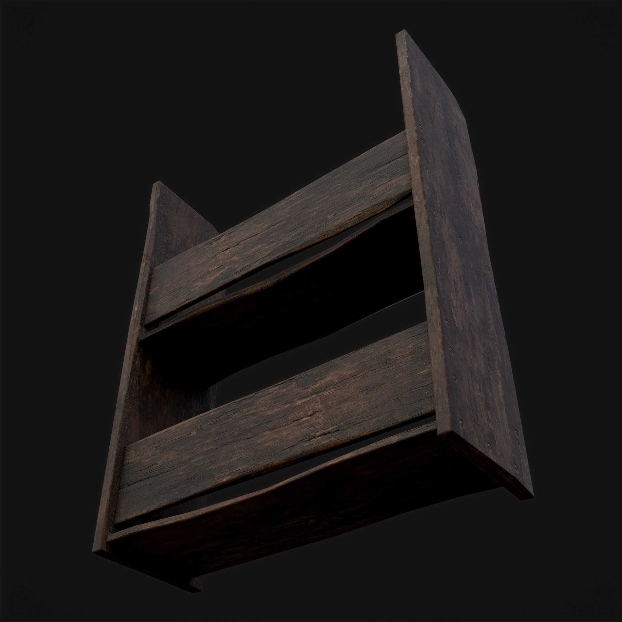 Medieval Wall Mounted Wooden Dishes Shelf - 3D Model by Get Dead ...