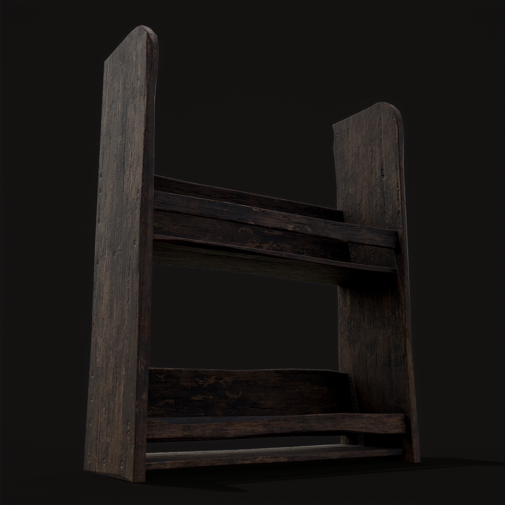 Medieval Wall Mounted Wooden Dishes Shelf - 3D Model by Get Dead ...