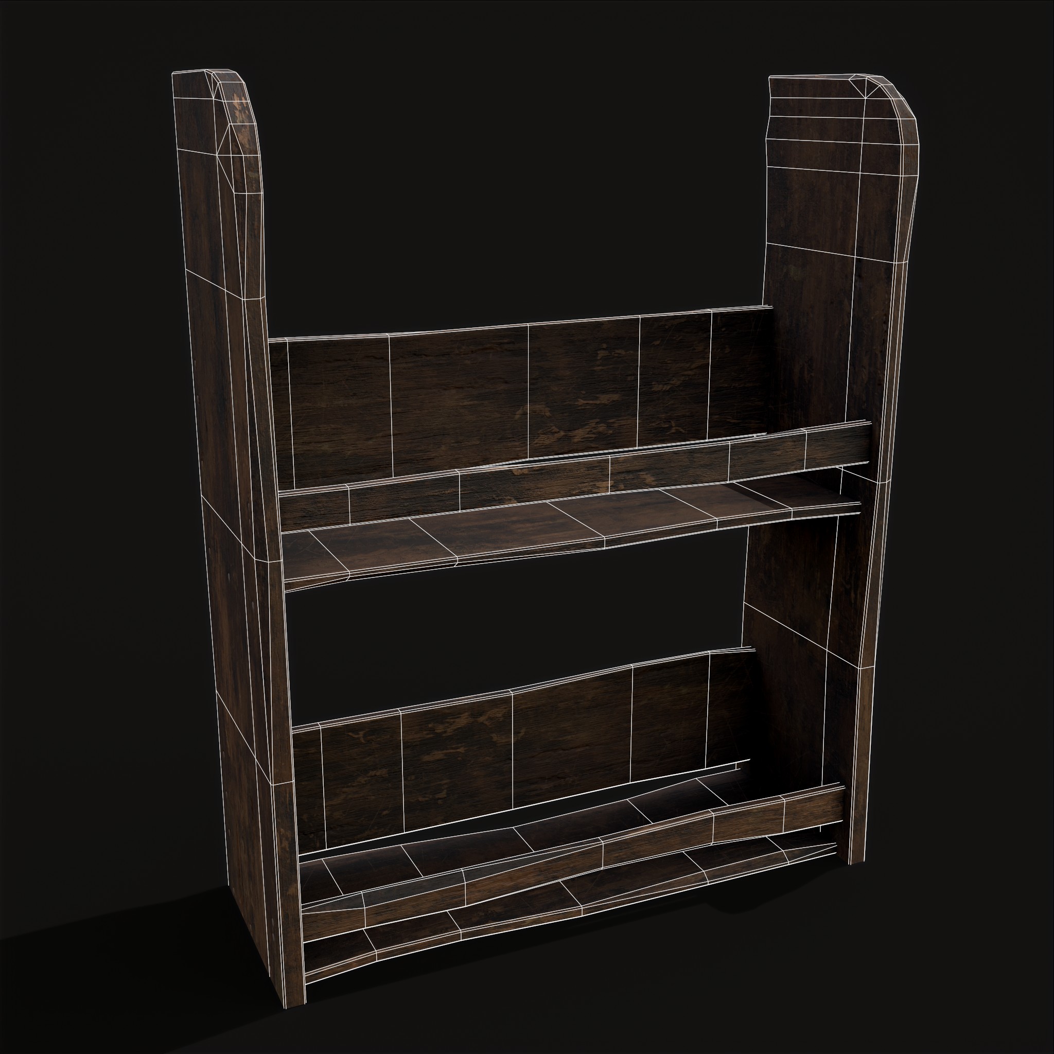 Medieval Wall Mounted Wooden Dishes Shelf - 3D Model by Get Dead ...